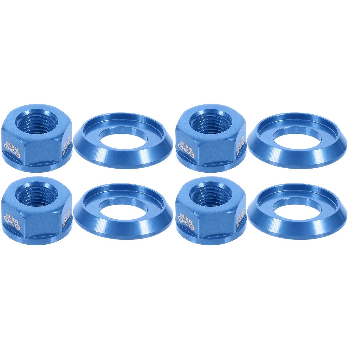 Nicehomfit 4 PCS M10 Aluminum Alloy Folding Fixed Gear Drum Nut(Blue ...