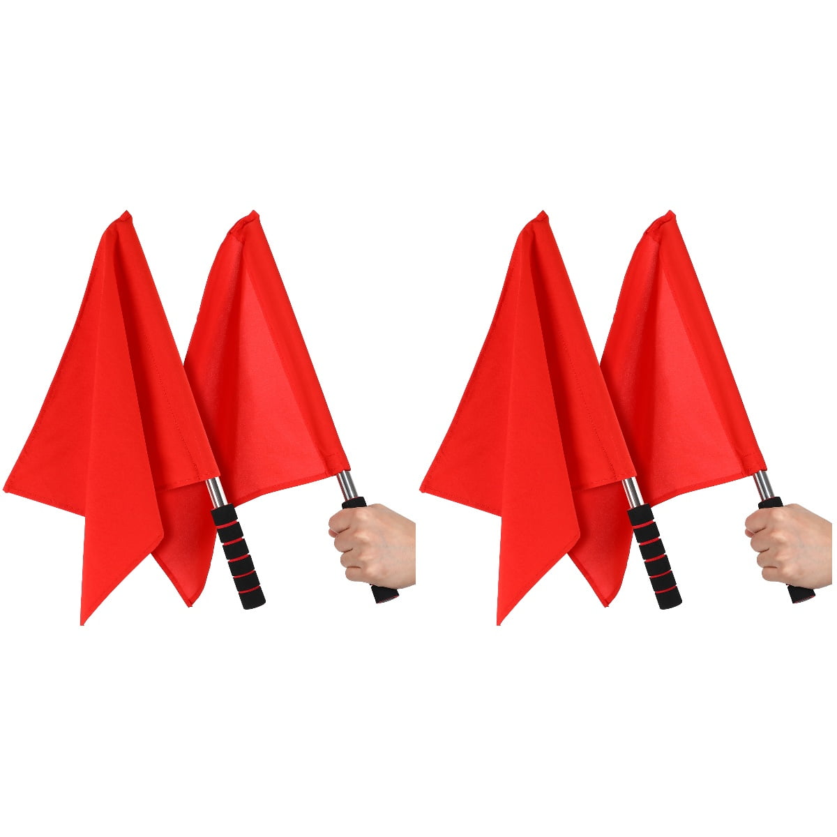 Nicehomfit 4 Pcs Referee Flags Command Flags Signal Flags Hand Waving ...