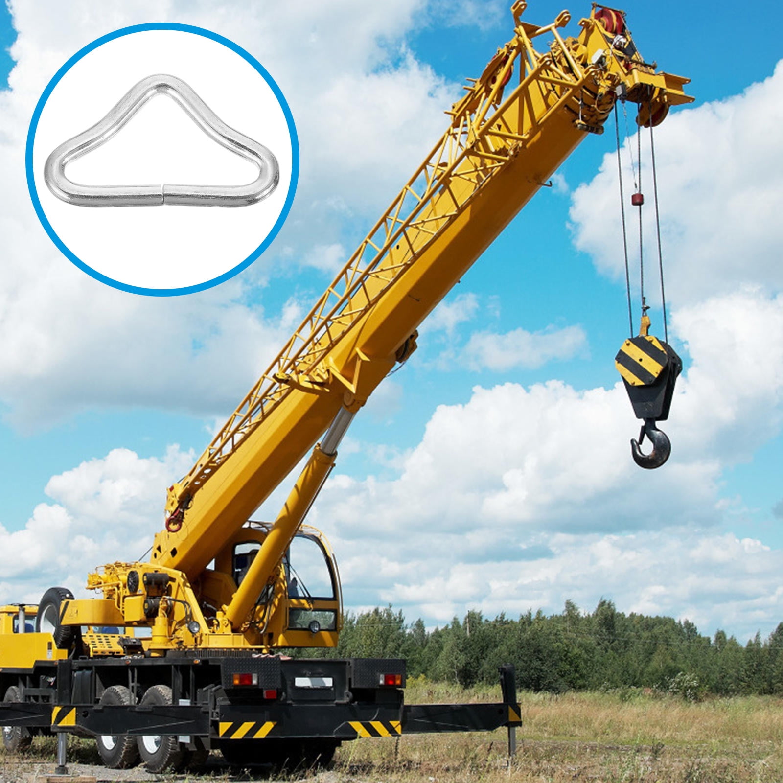 Nicehomfit Trampoline Triangles 40PCS V Ring Buckle Zinc Plating Steel ...