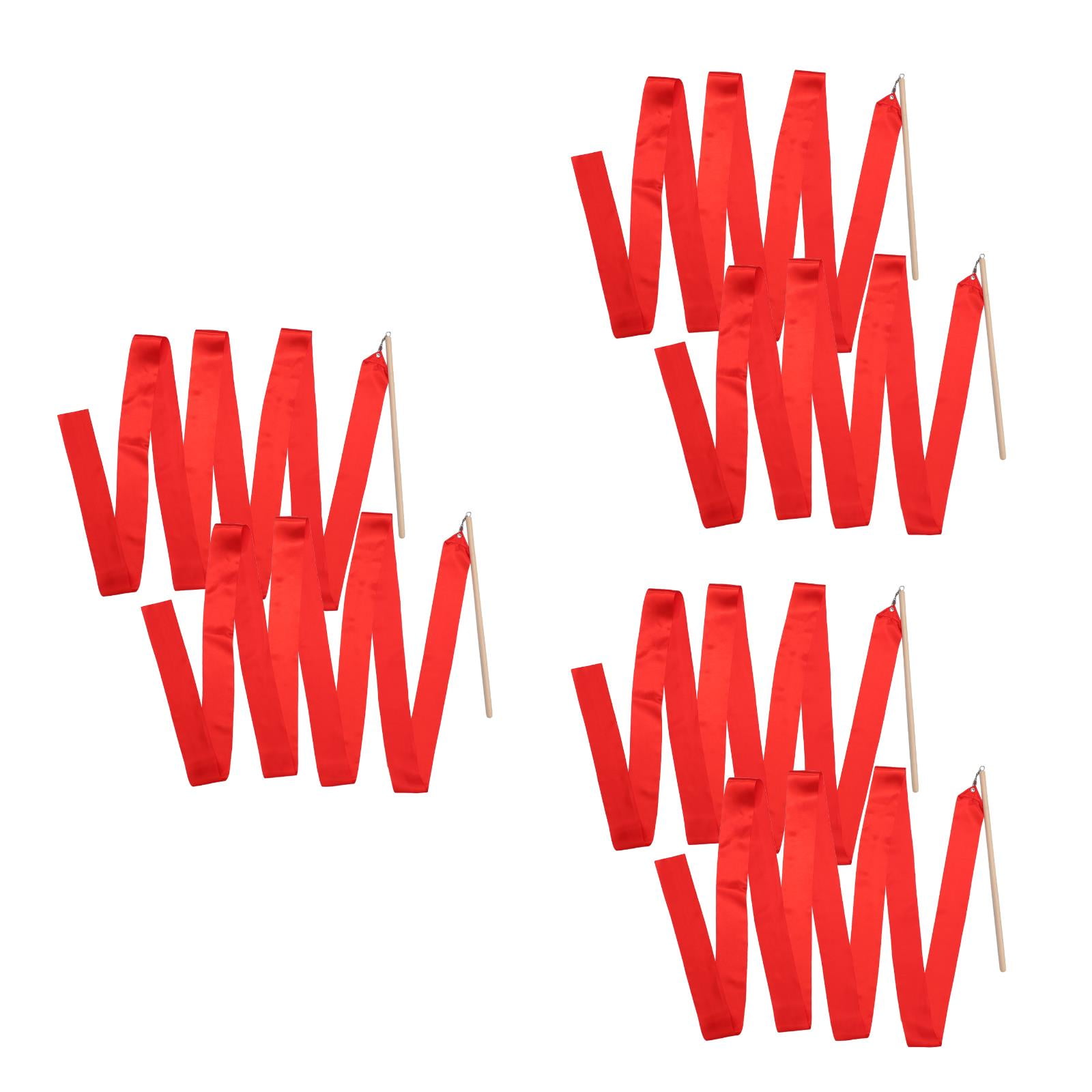 Nicehomfit 6 Pcs 4m Colorful Rhythmic Gymnastics Ribbon Dancing ...