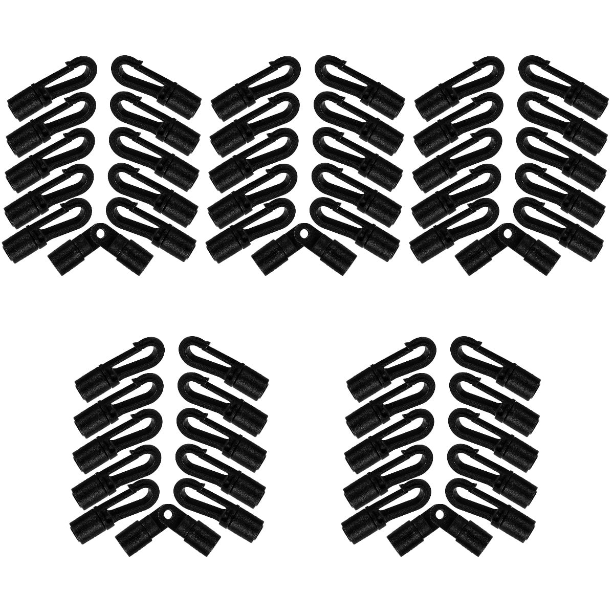 Nicehomfit 60 pcs Bungee Cord End Hooks Elastic Cord Terminal Ends for ...