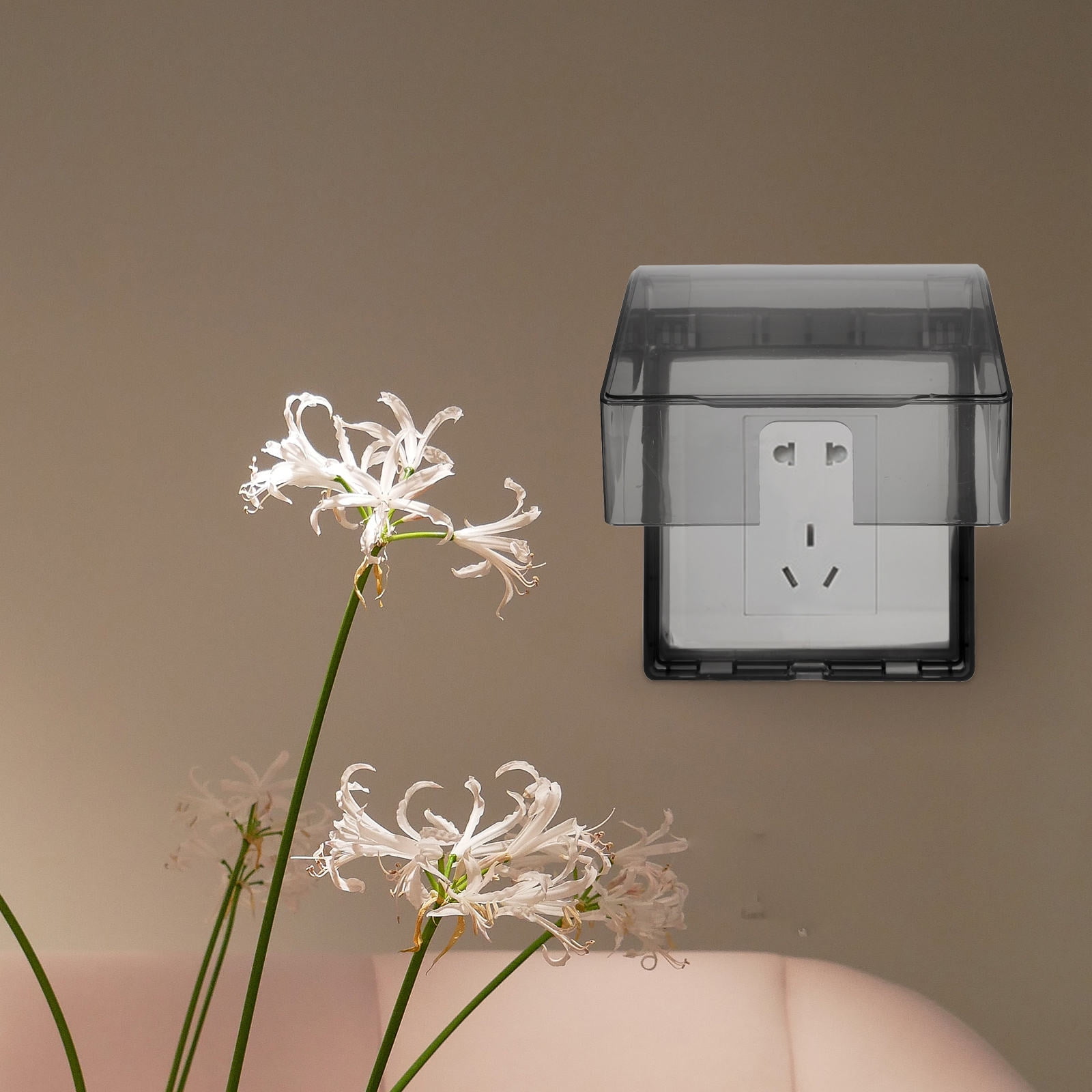 Nicehomfit 6Pcs Splash Proof Socket Box for Wall Switches PC Material ...