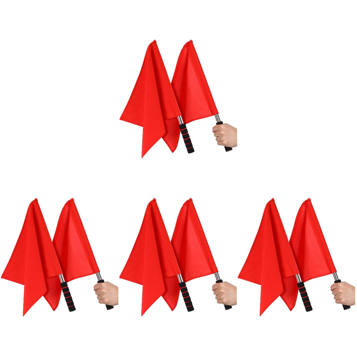 Nicehomfit 8 Pcs Referee Flags Command Flags Signal Flags Hand Waving ...