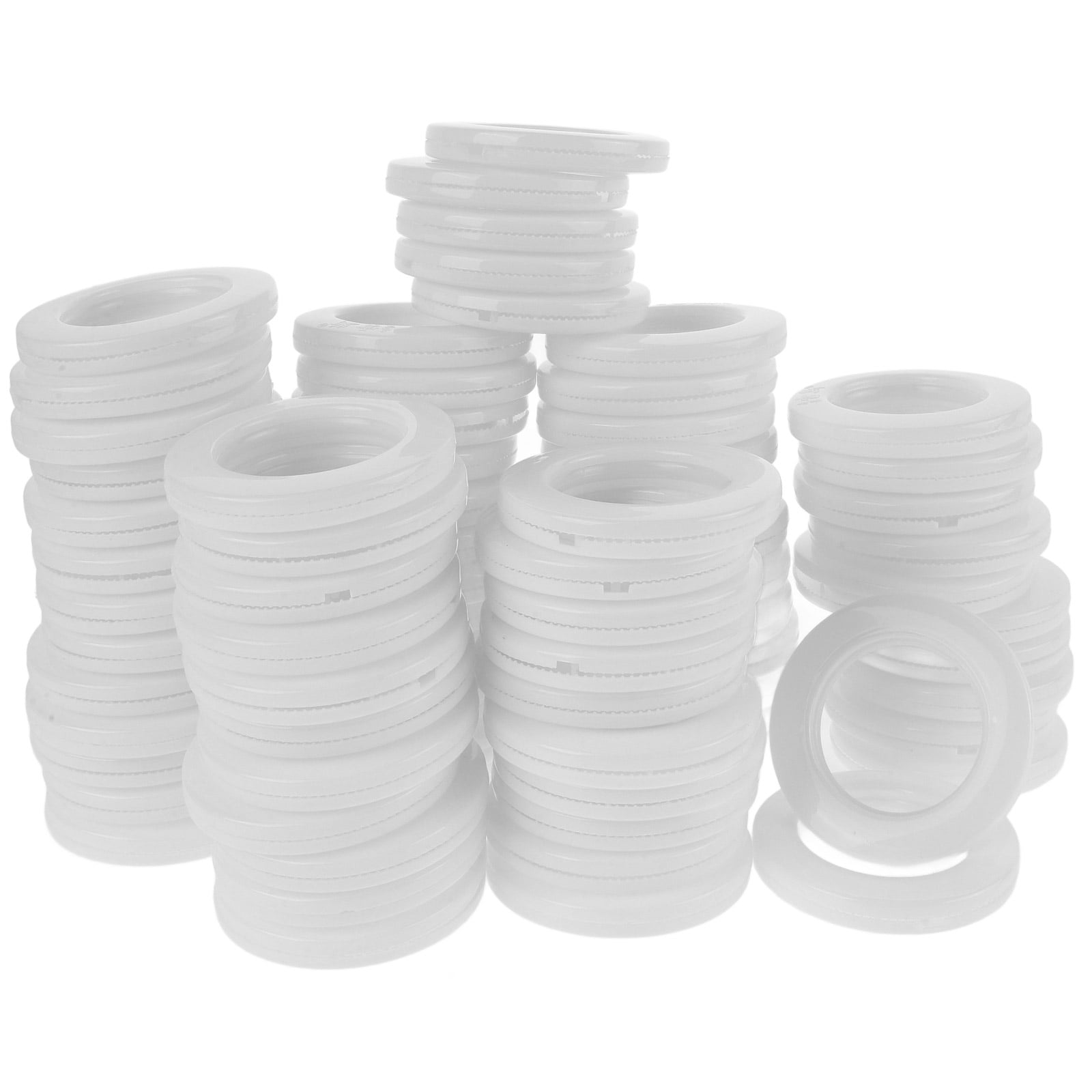Nicehomfit 80pcs Curtain Hoops Plastic Curtain Rings for Bedroom and ...