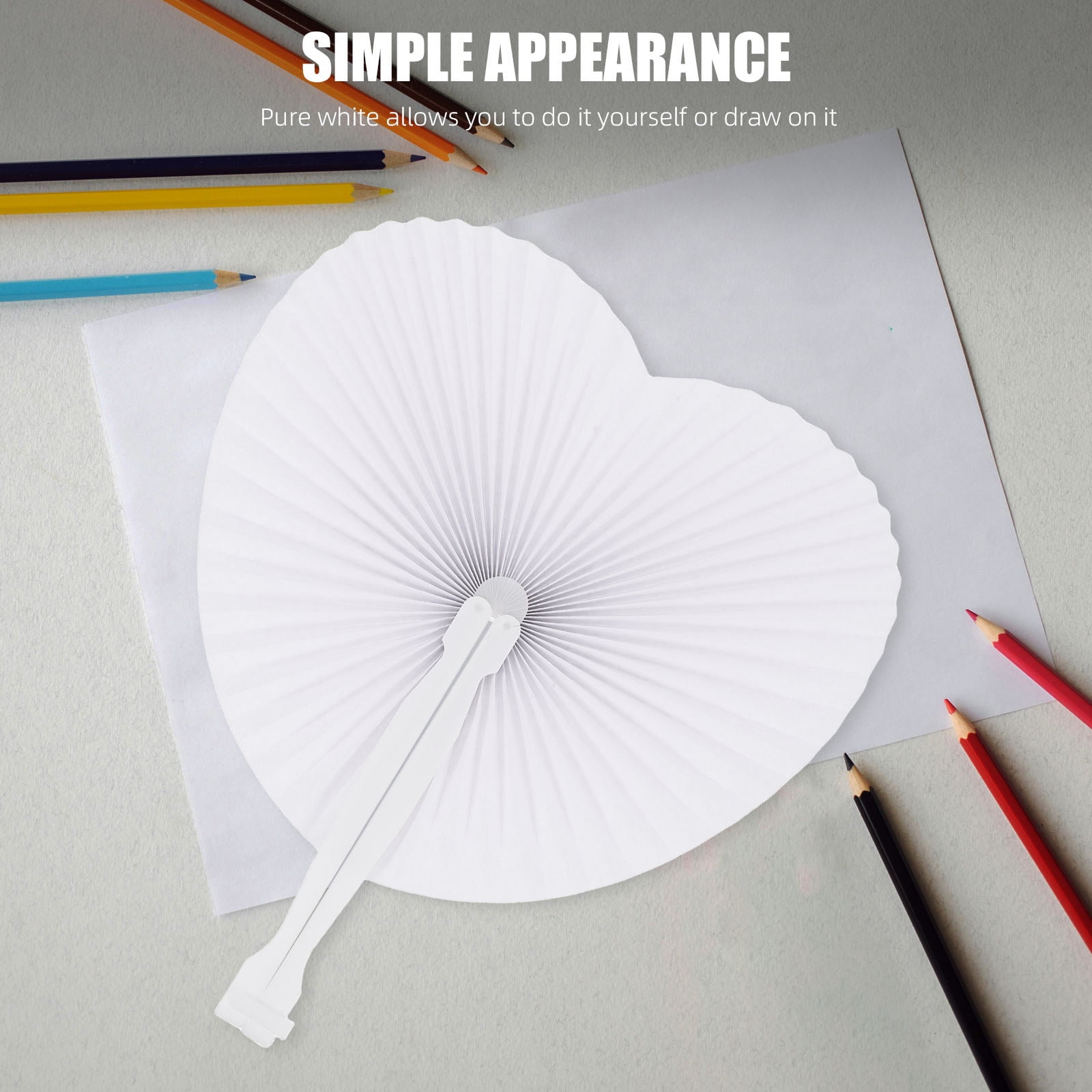 Nicehomfit Paper Fan White 48Pcs 9.82X8.84X0.47in - Walmart.com