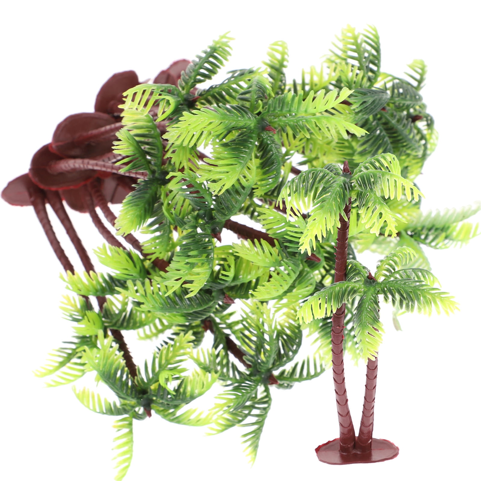 Nicehomfit 24PCS Palm Tree Decorations Coconut Tree Decor Green Plastic ...