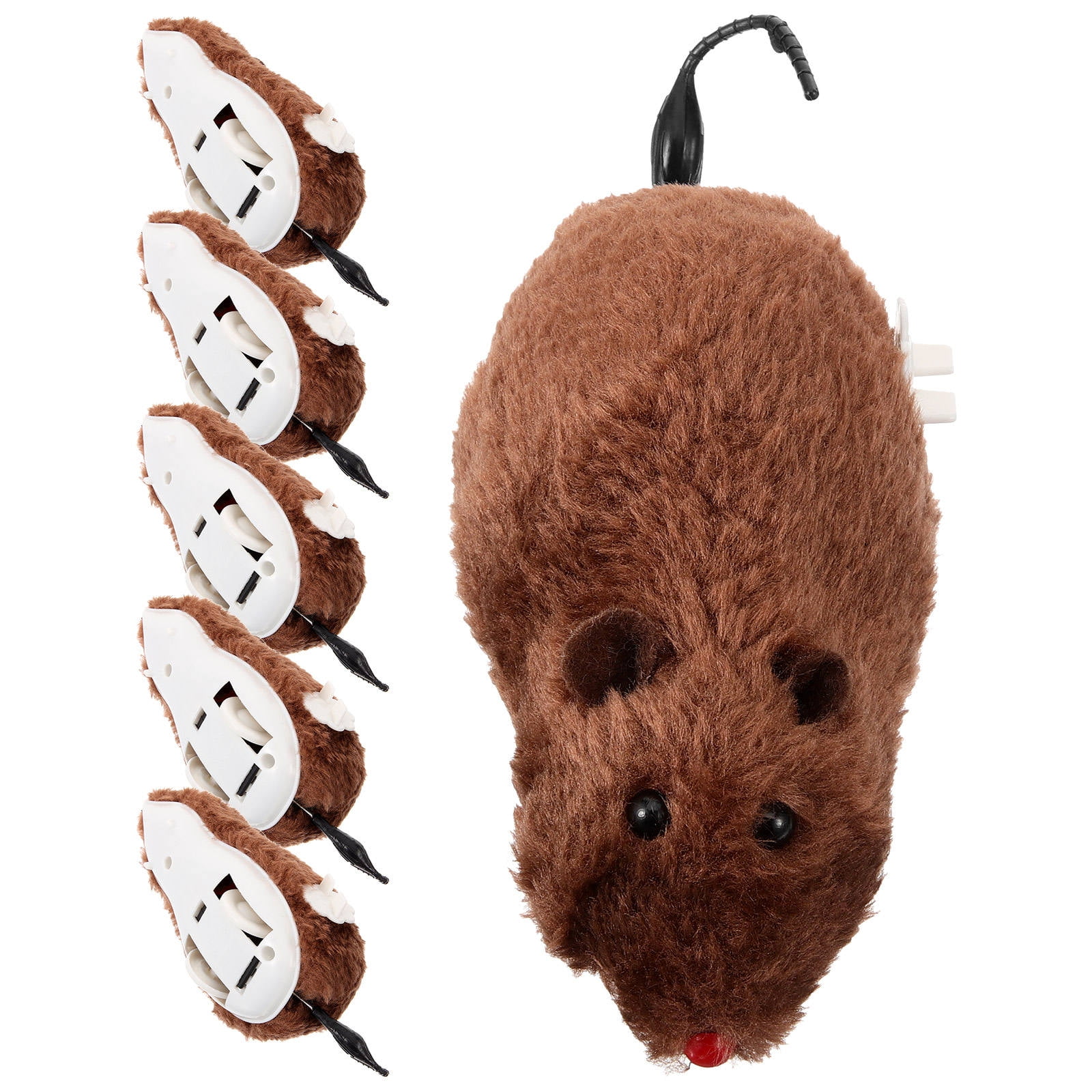 Nicehomfit Stuffed Mice Clockwork Mouse Random Color 6pcs Pet Supplies ...