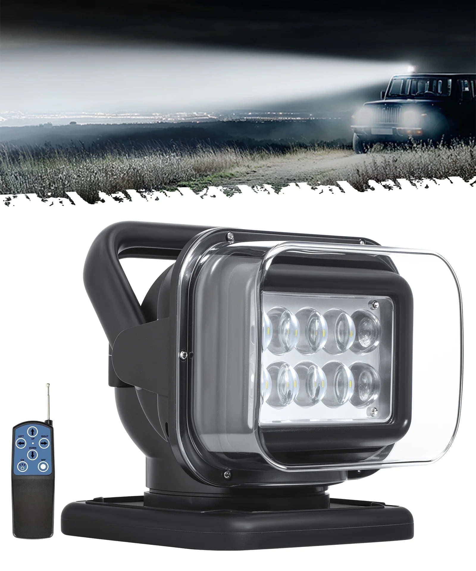 Niceky Remote Control LED Spotlight, Auto-Reset 360 Degree Rotating ...