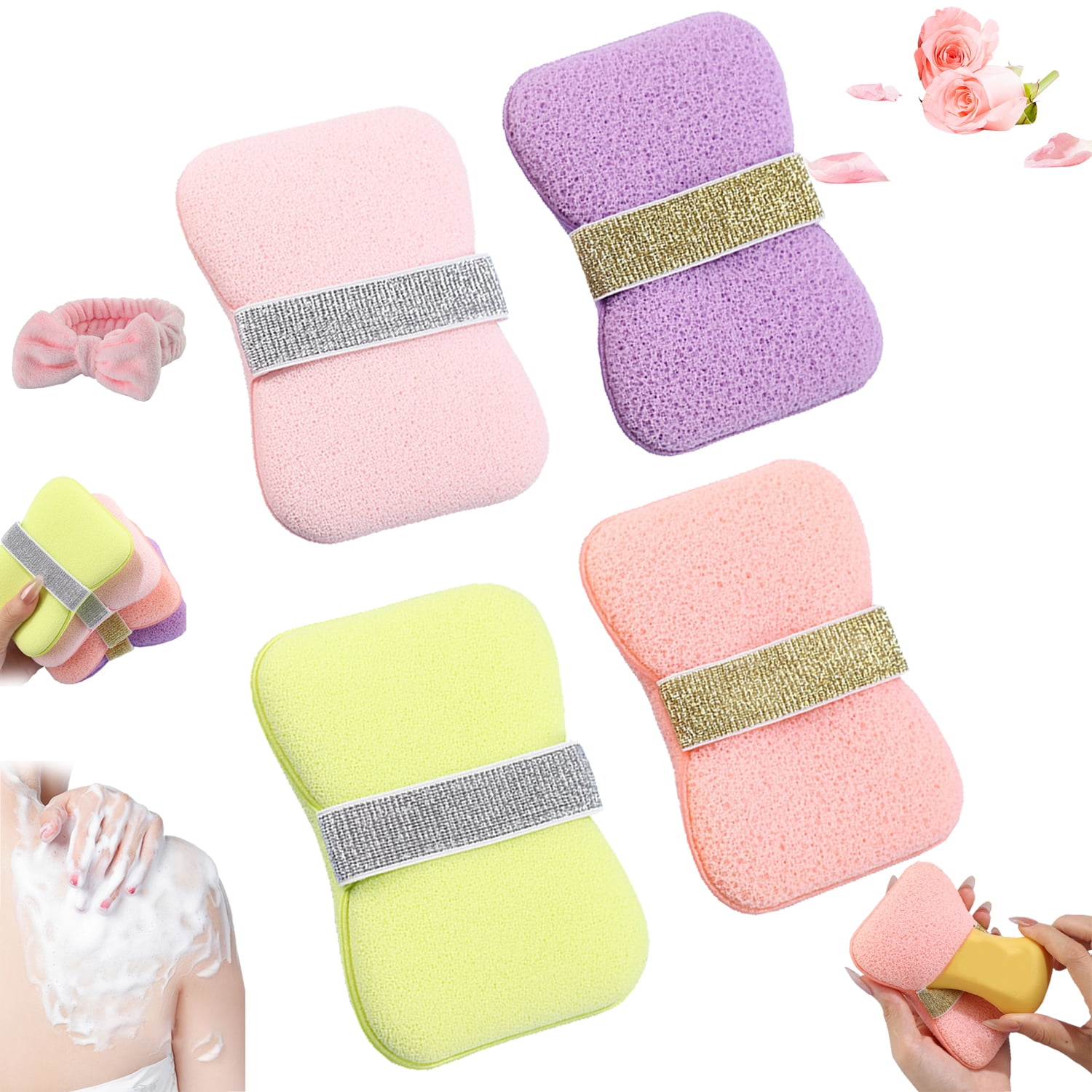 Nicelifehack Double-Sided Bath Foaming Bag, Double-Sided Bath Foaming ...