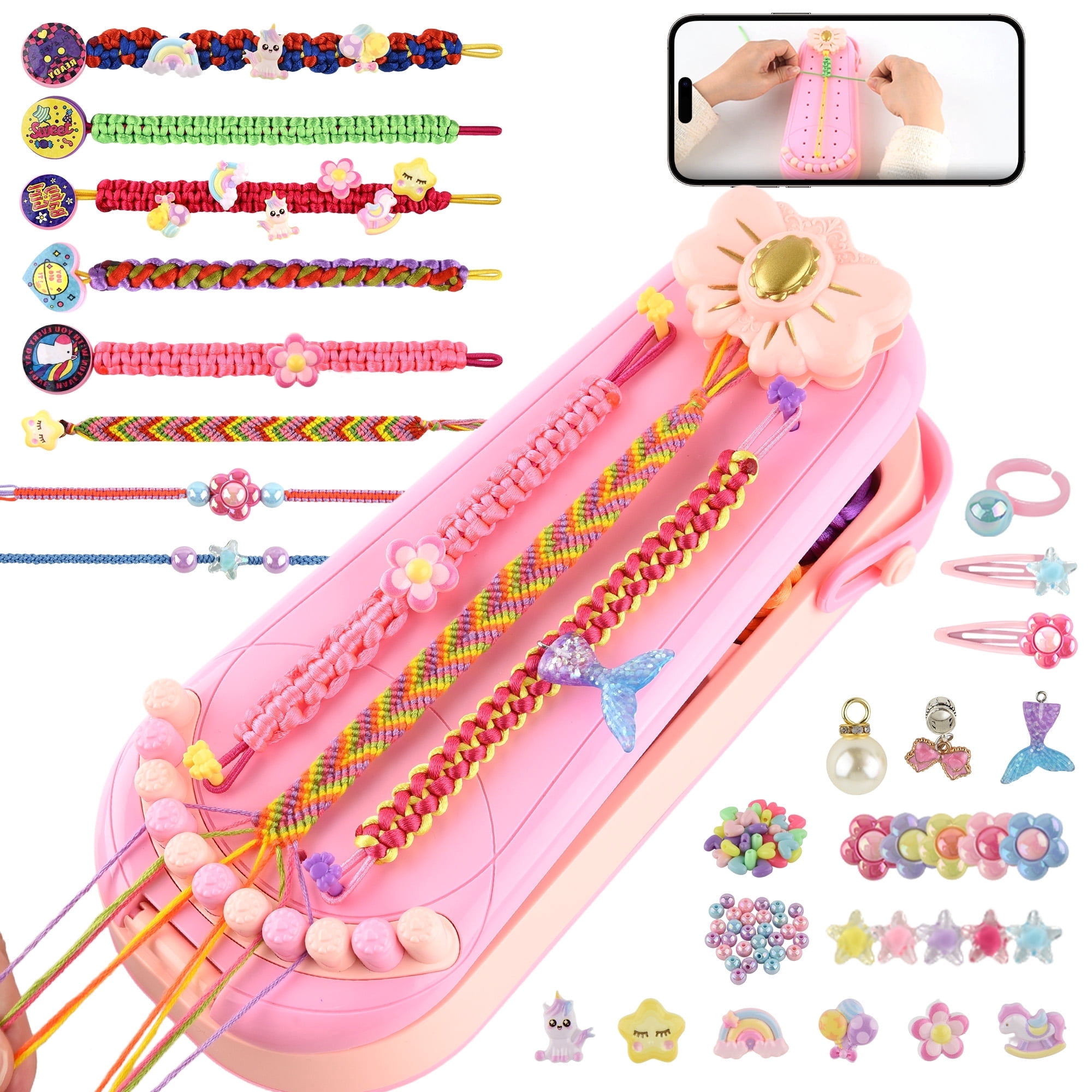 Nicella 2-in-1 Friendship Bracelet Making Kit for Girls Age 6-12, DIY ...