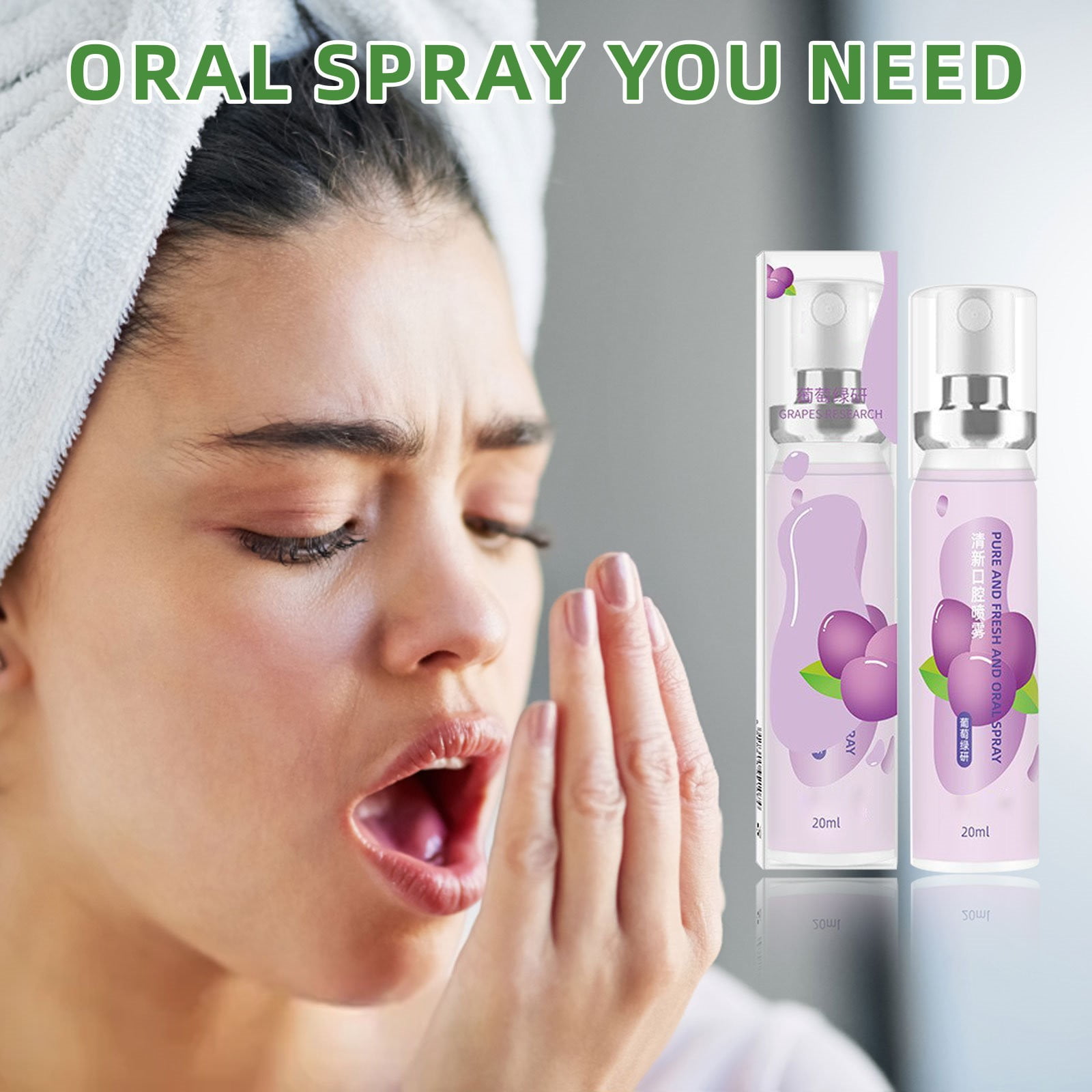 Niceme Fruit Flavored Oral Spray Mouth Spray Fresh Breath Compact Portable Refreshing Cool Fresh ...