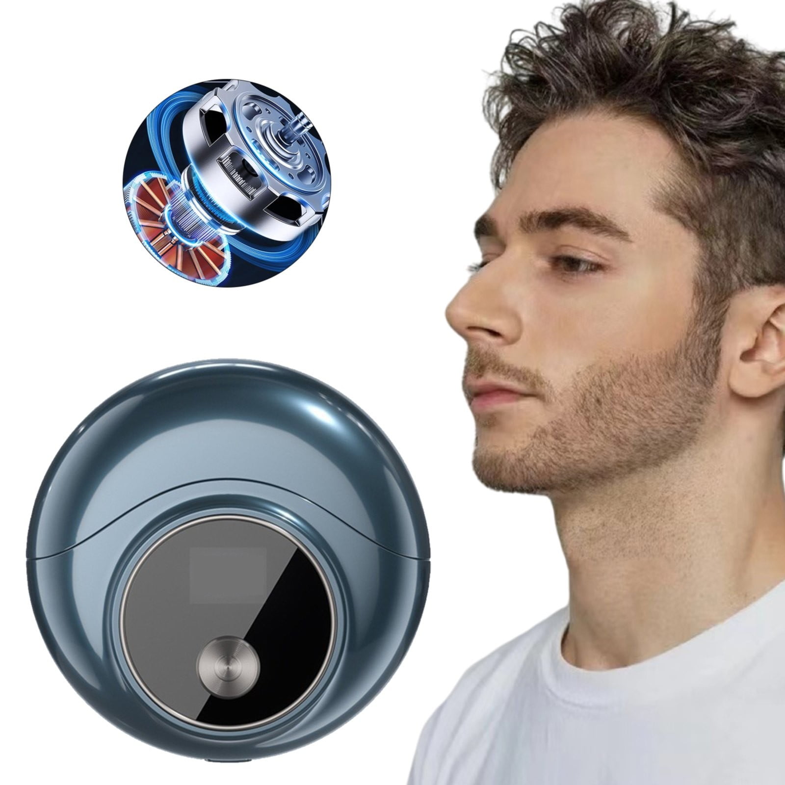 Niceme Men Shaver Rechargeable Shavers Men LED Digital Display Shaver ...