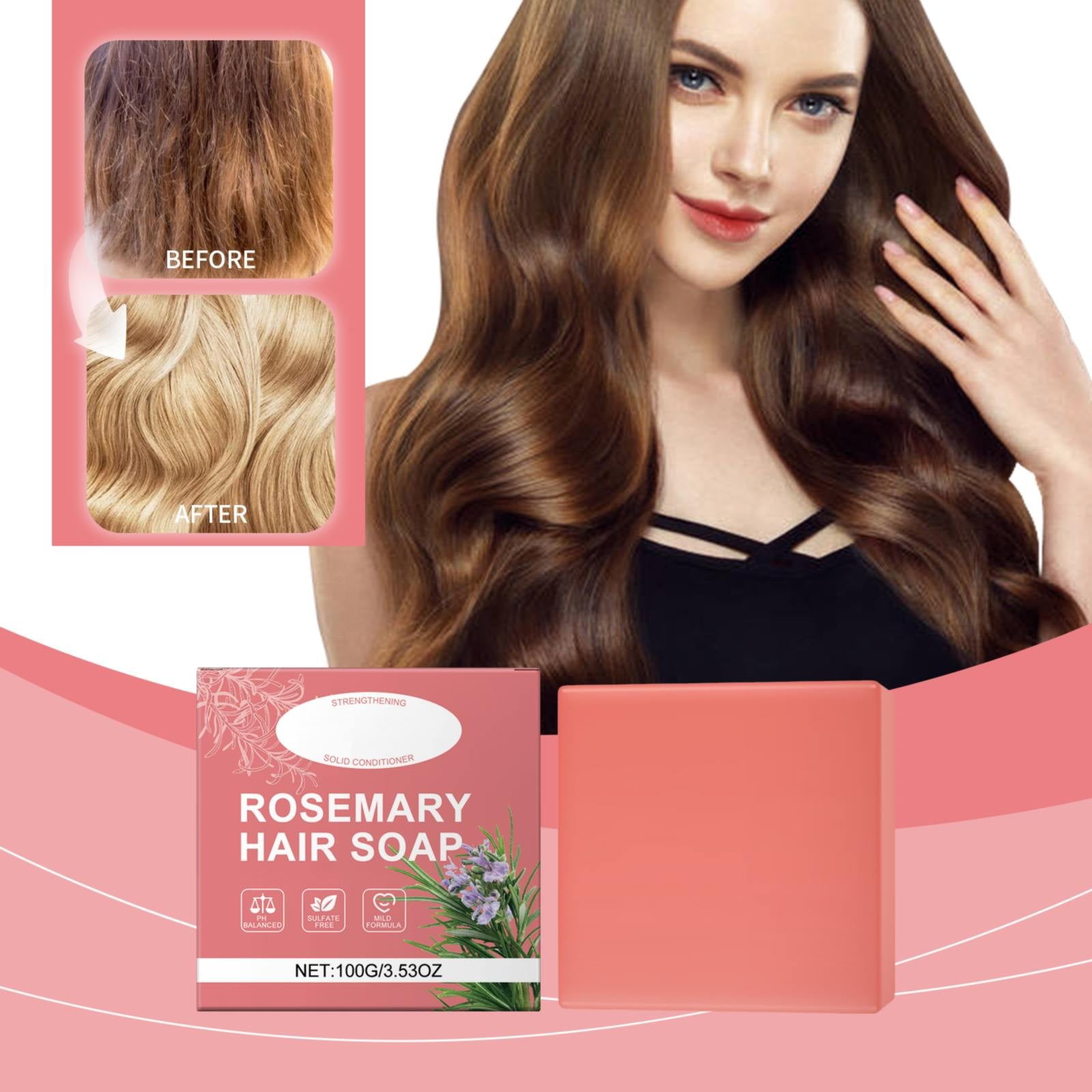 Niceme Rosemary & Biotin Shampoo and Conditioner Bar Set for Thinning ...