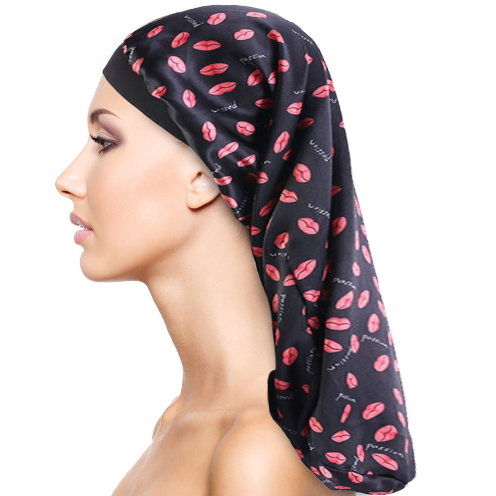 Niceme Unisex Open Wide Elastic Band Satin Pocket Bonnet Silky ...