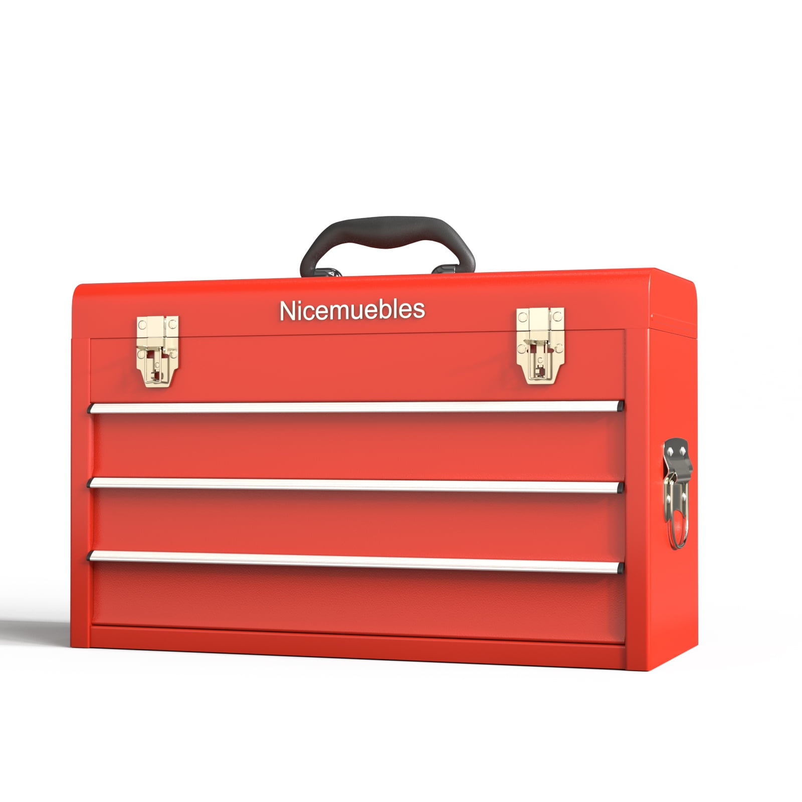 Nicemuebles 3-Drawer Toolbox - Metal Toolbox with Ball-Bearing Drawer ...