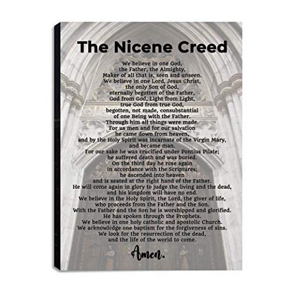 The Nicene Creed | 24x36in| Christian Canvas Wall Art with Bible Verses ...