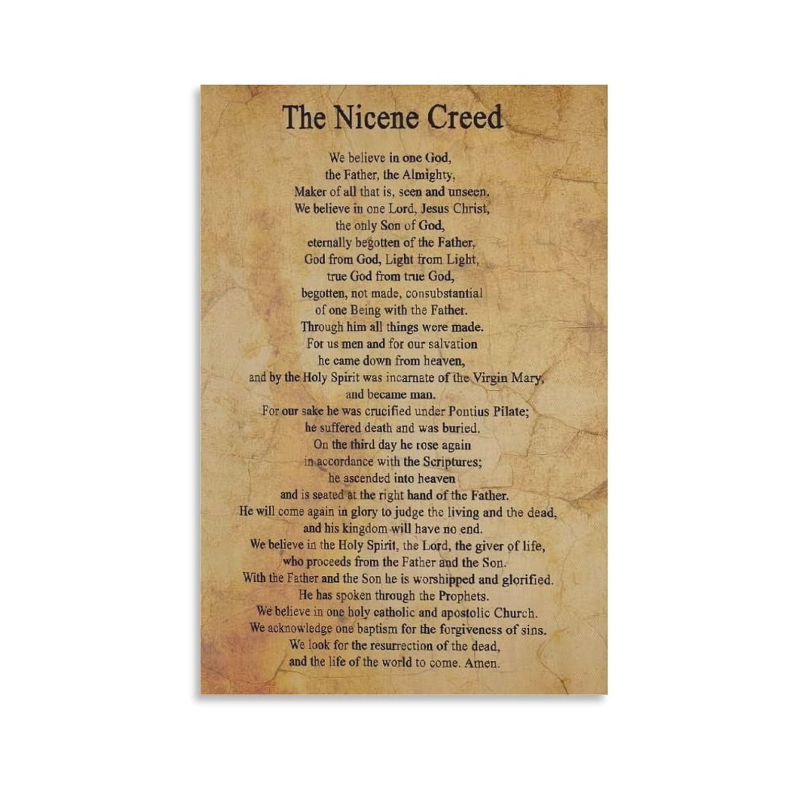 Nicene Creed Prayer Kitchen Wall Art Posters For Room Aesthetic Poster ...