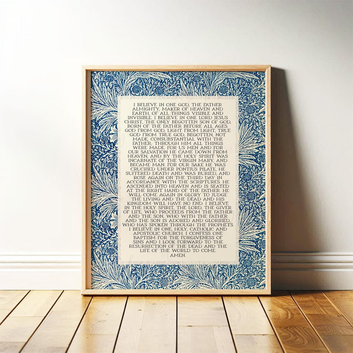 Nicene Creed Print, Christian Wall Art, Catholic Liturgy, I Believe In ...