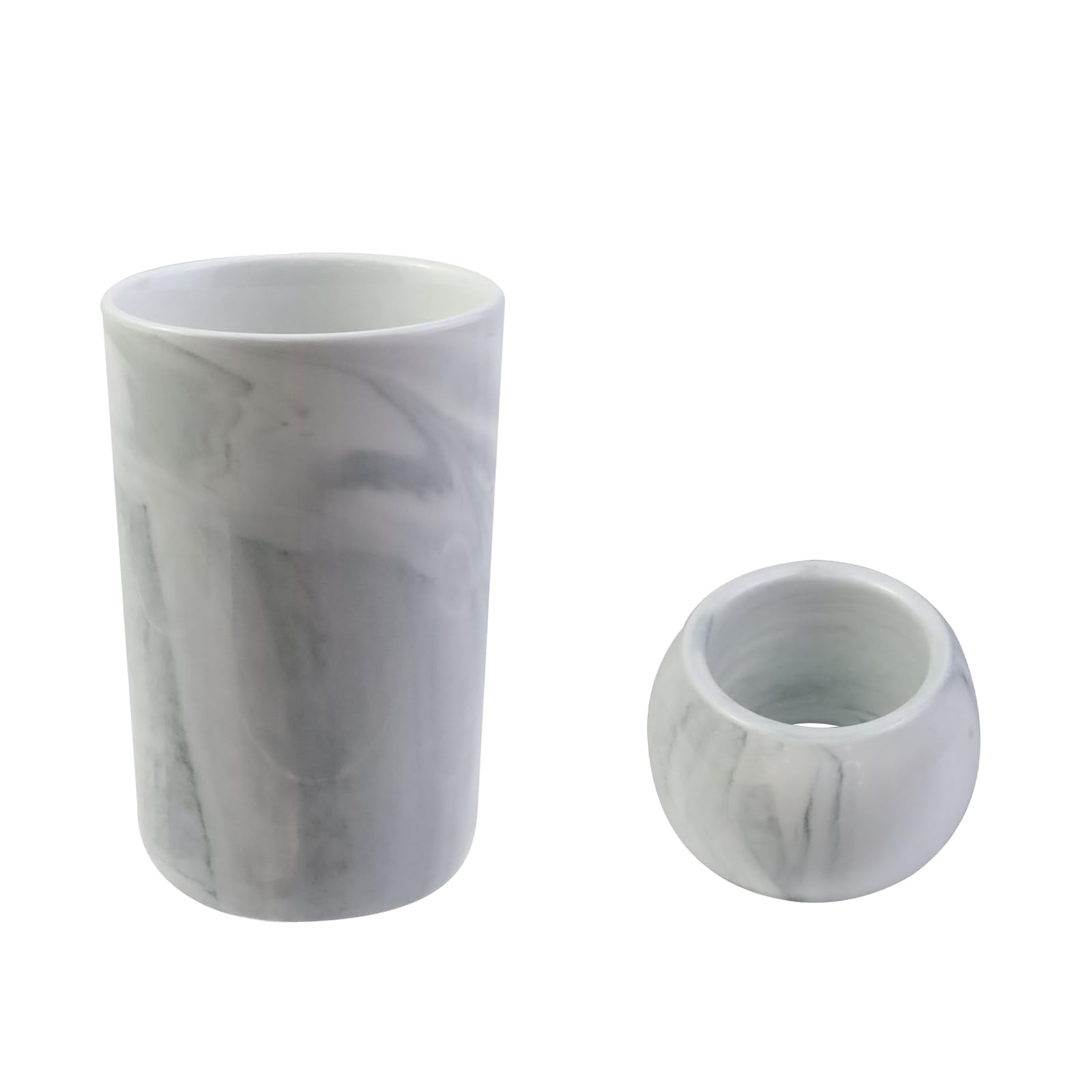 Nicerity Ceramic Bathroom Toothbrush Cup Storage with Mini Toothbrush ...