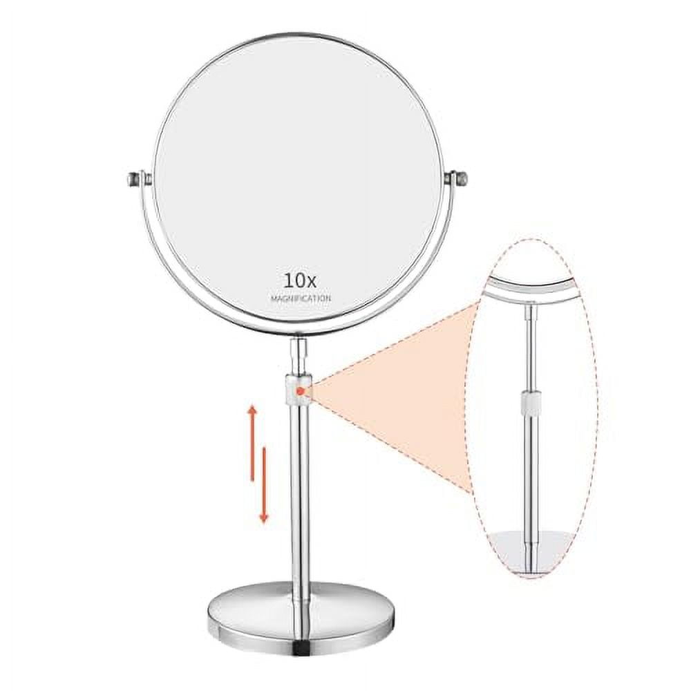 Nicesail 21 Inch Tall .. Makeup Mirror with 10X .. Magnification, 8 ...