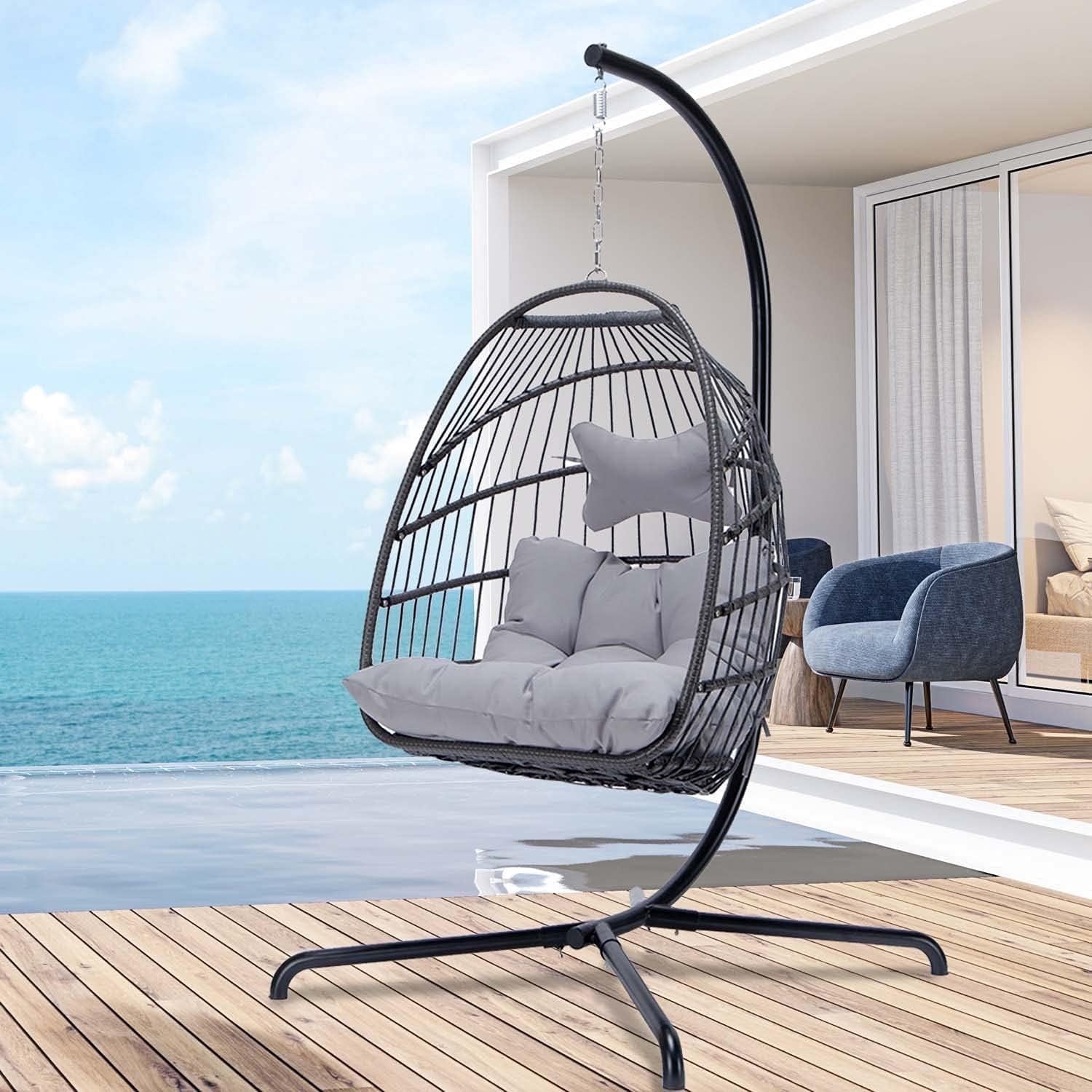 Hanging Chair for Home, Distinctive Cotton Canvas Swing Chair, Hanging ...