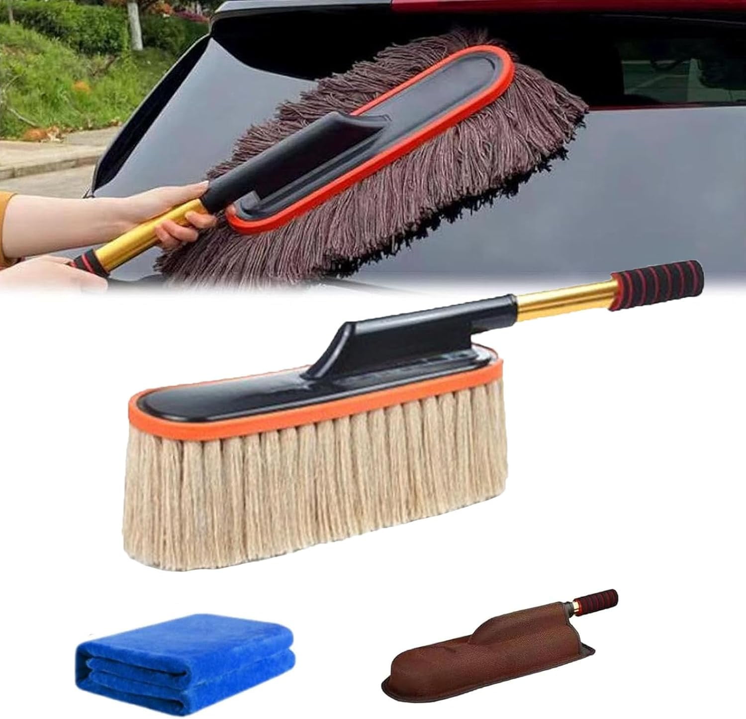 Nicetopu Car Duster, Car Duster with Extendable Telescoping Handle ...