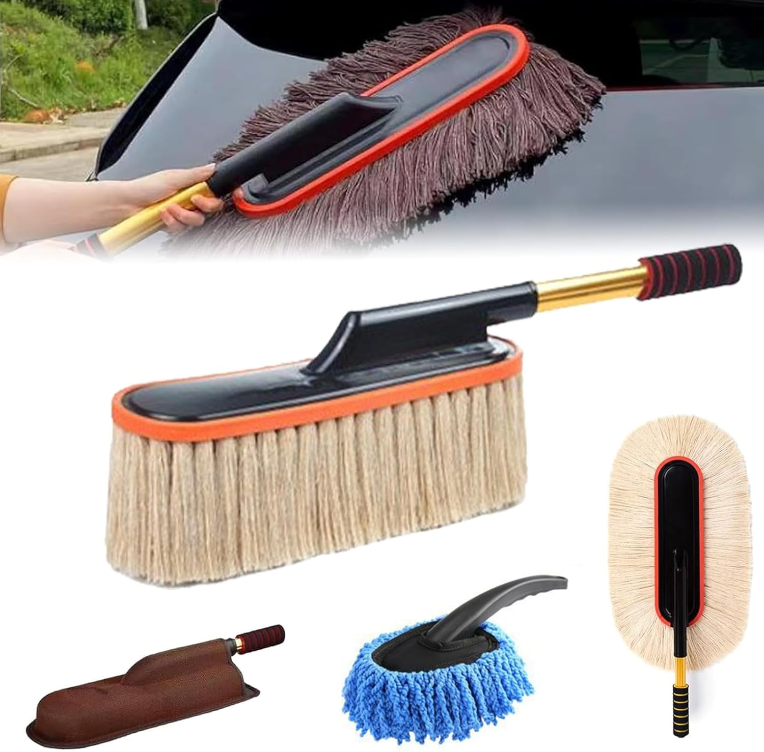 Nicetopu Car Duster, Car Duster with Extendable Telescoping Handle ...