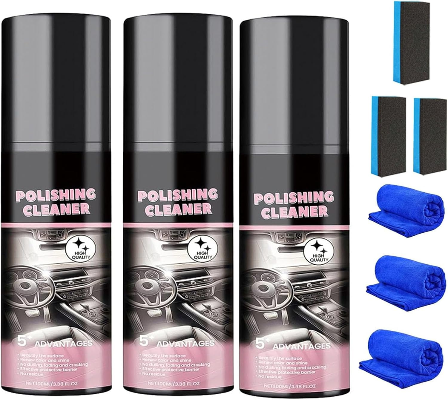 Nicetopu Polishing Cleaner, 2025 New Polishing Cleaner Car Interior ...