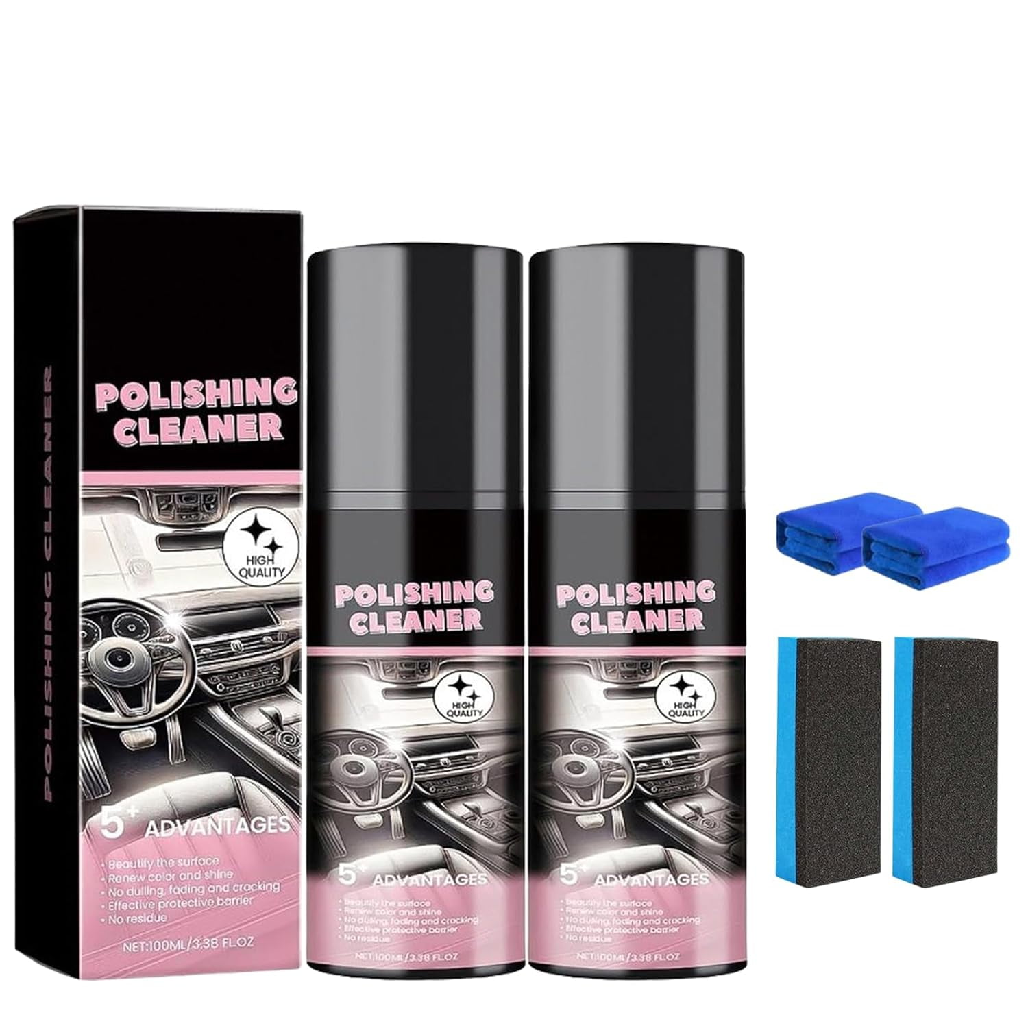 Nicetopu Polishing Cleaner, 2025 New Polishing Cleaner Car Interior ...