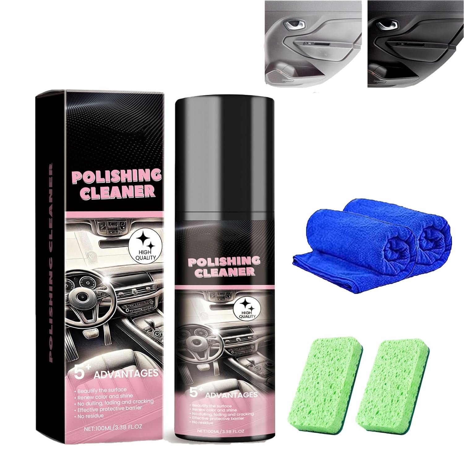 Nicetopu Polishing Cleaner, Car Interior Protectant Spray, 2025 New ...