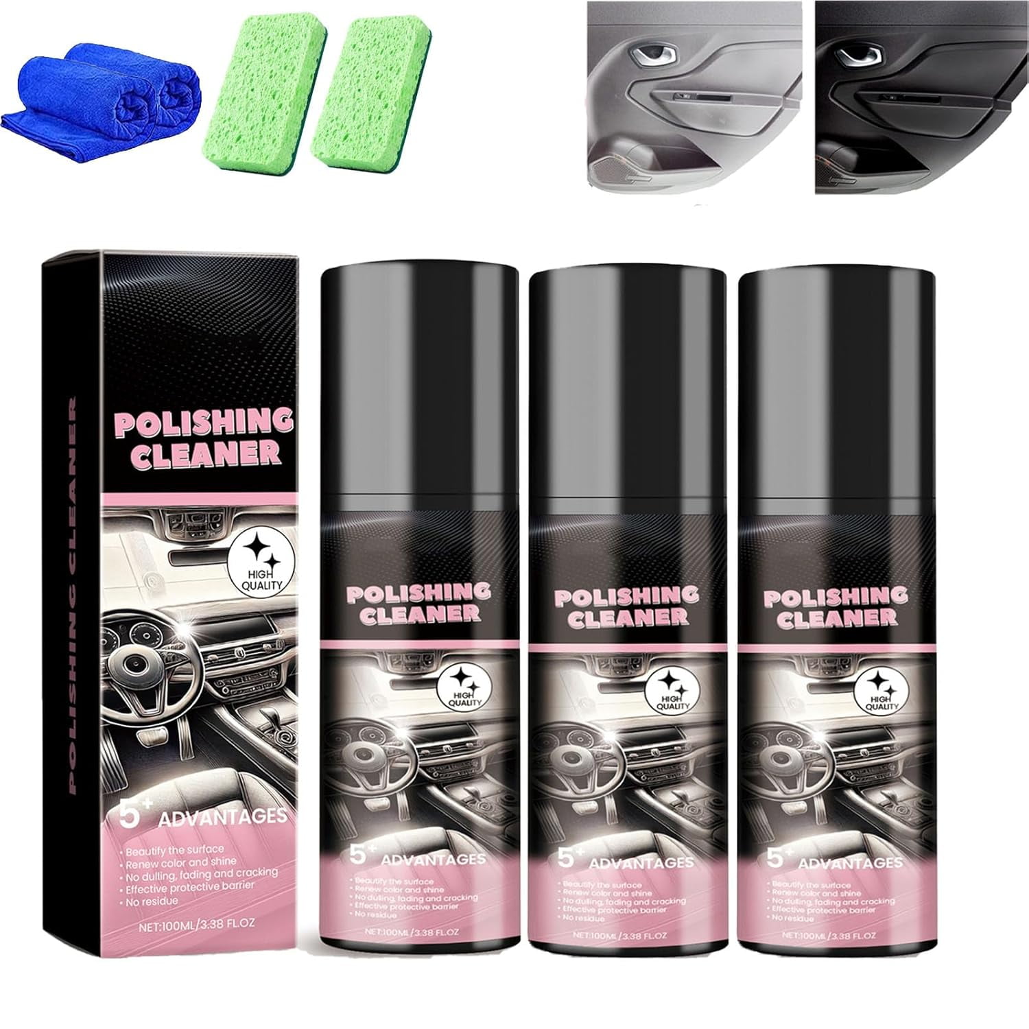Nicetopu Polishing Cleaner, Car Interior Protectant Spray, 2025 New ...