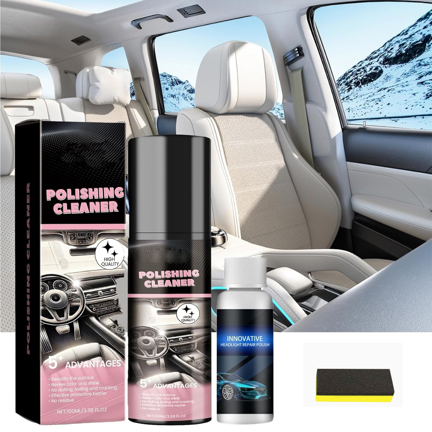 Nicetopu Polishing Cleaner, Nicetopu Car Cleaner, with Auto Headlight ...