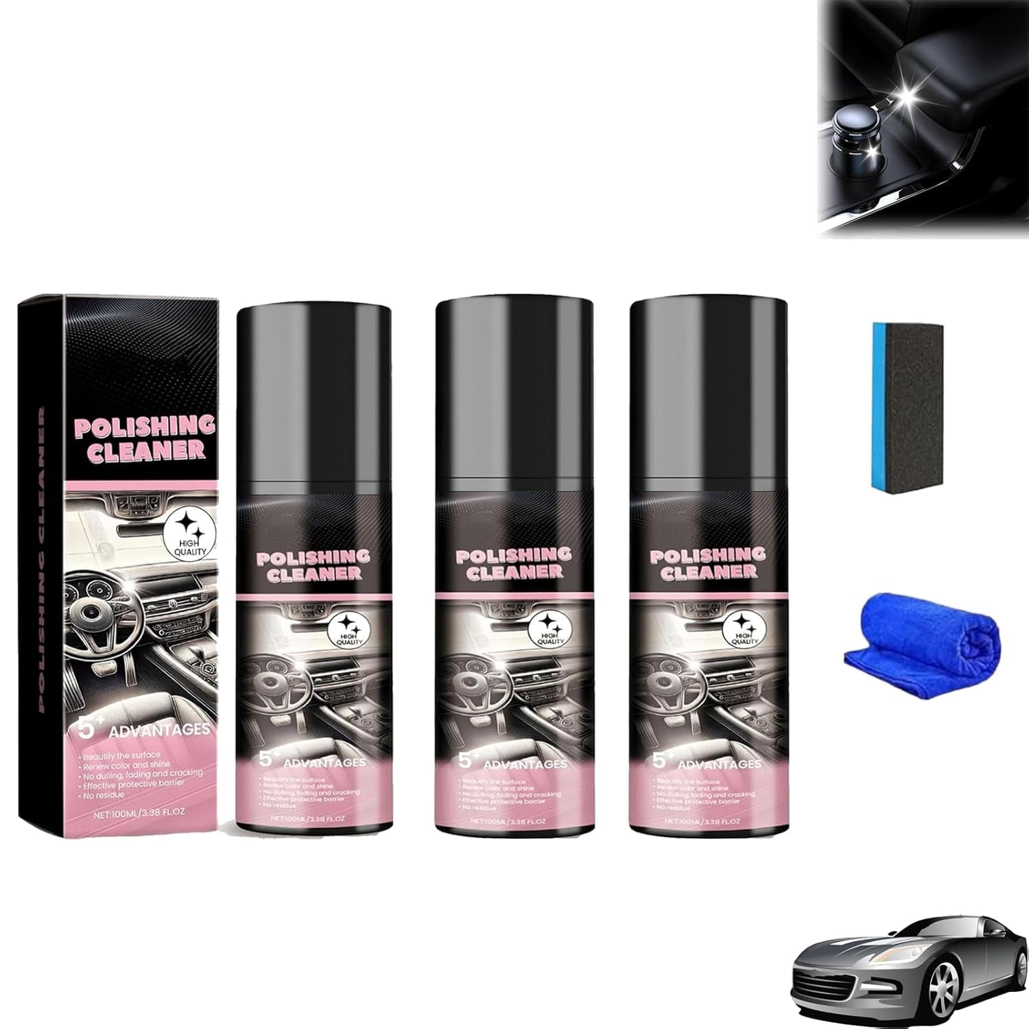 Nicetopu Polishing Cleaner, Polishing Cleaner Car Interior Spray, 2025 ...