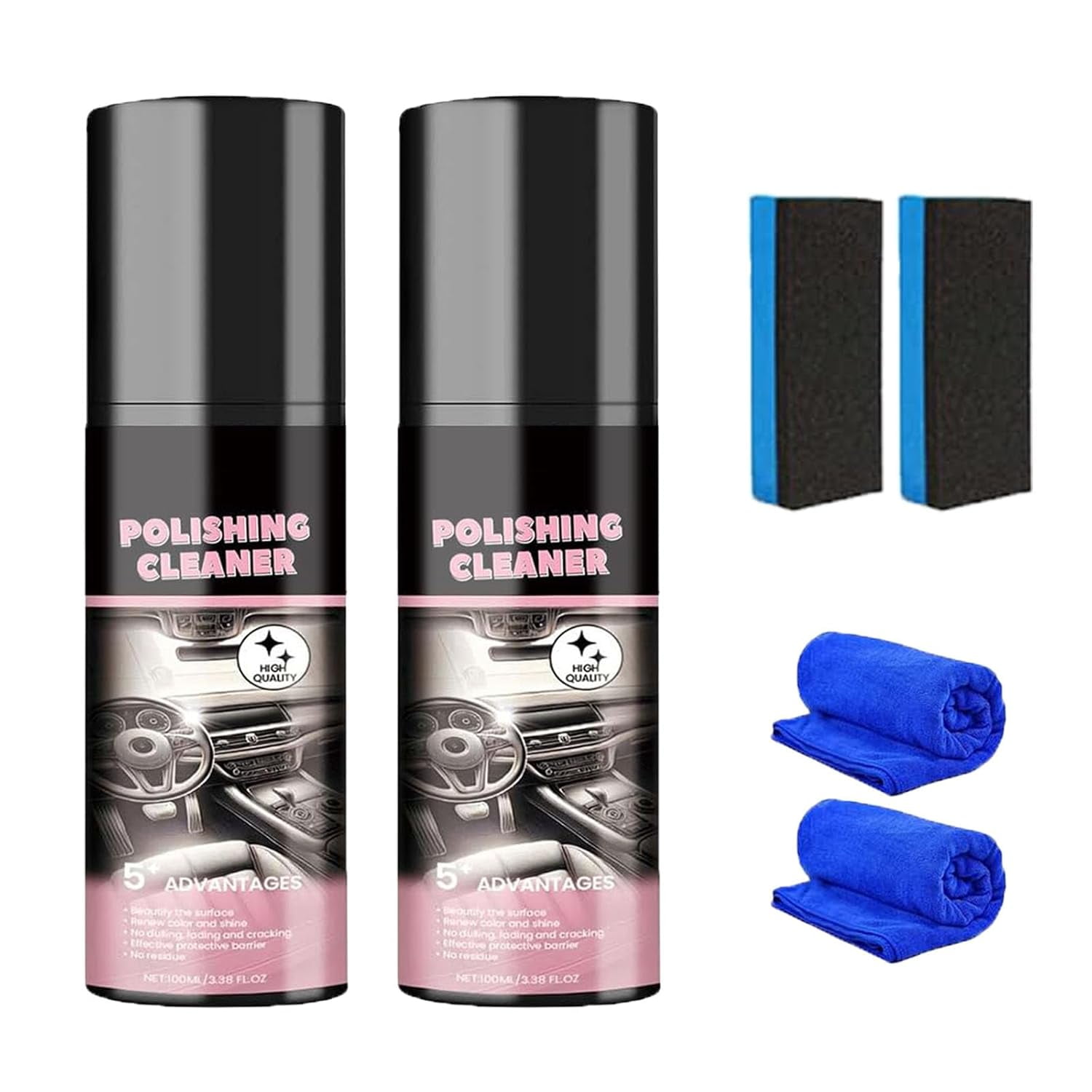 Nicetopu Polishing Cleaner100ml,Polishing Cleaner Car Interior Spray ...