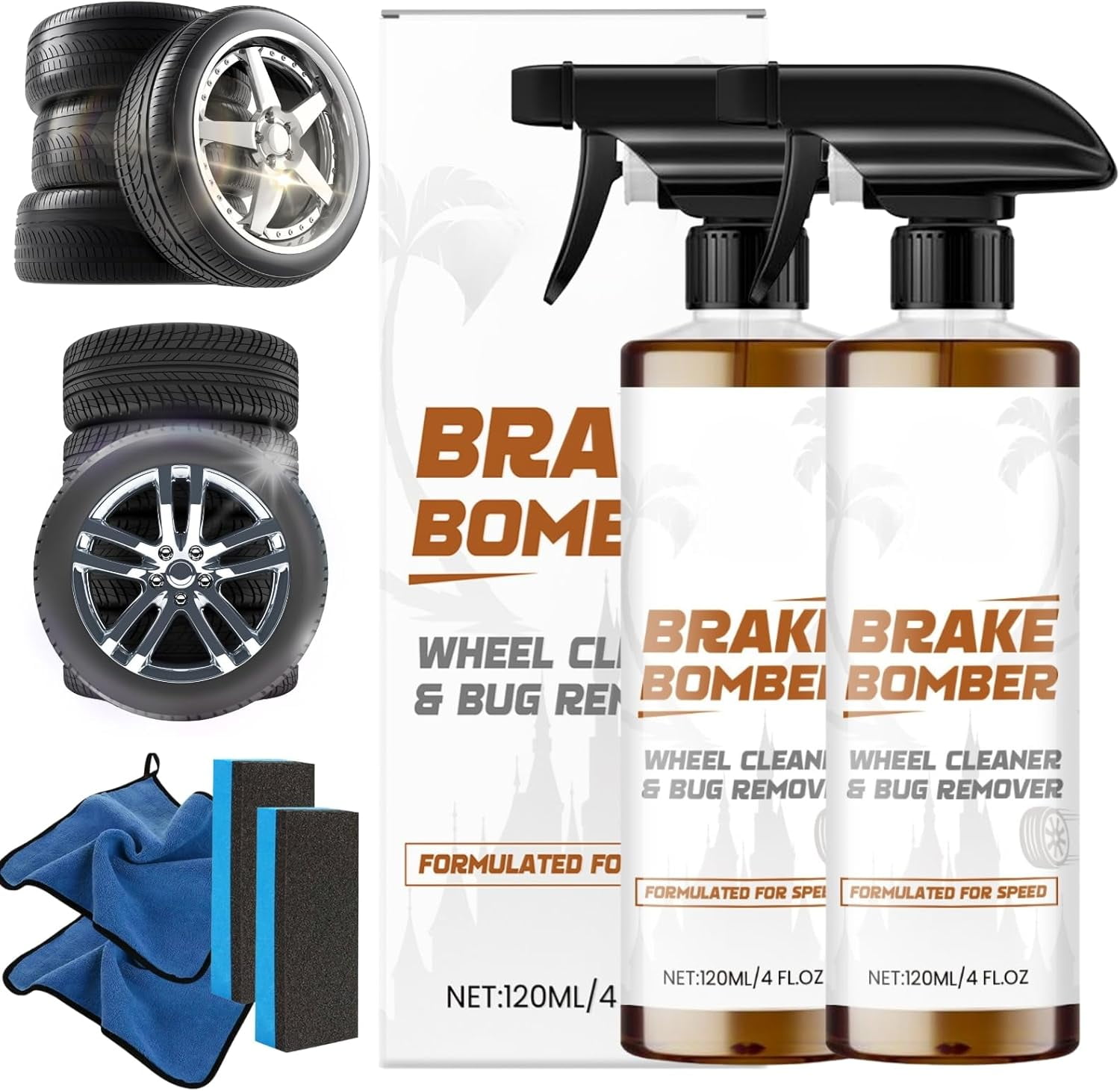 Nicetopu Powerful Wheel And Tire Cleaner Spray, Car Tire Shine Spray ...