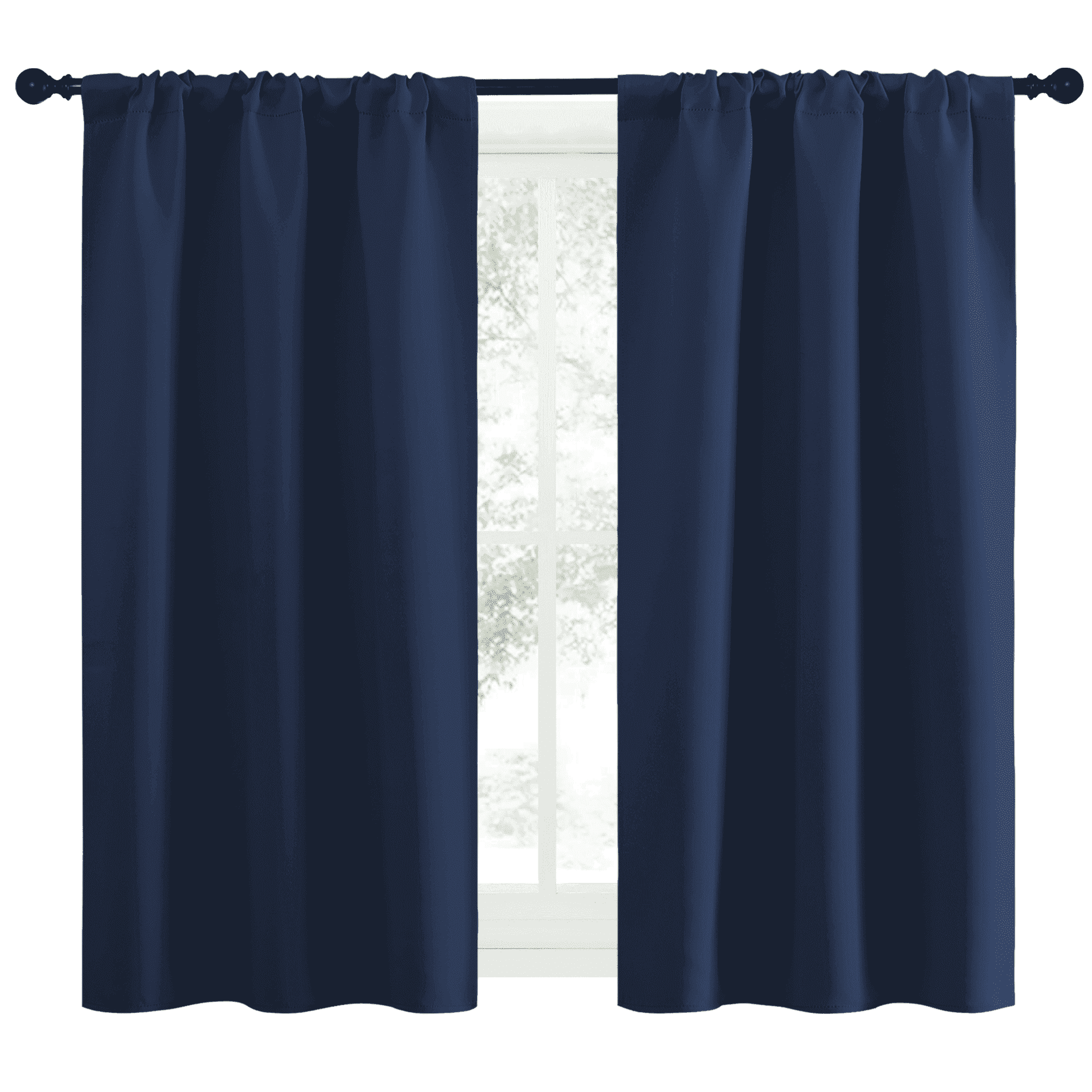 Nicetown Blackout Curtains Rod Pocket Thermal Insulated Window Drapes ...