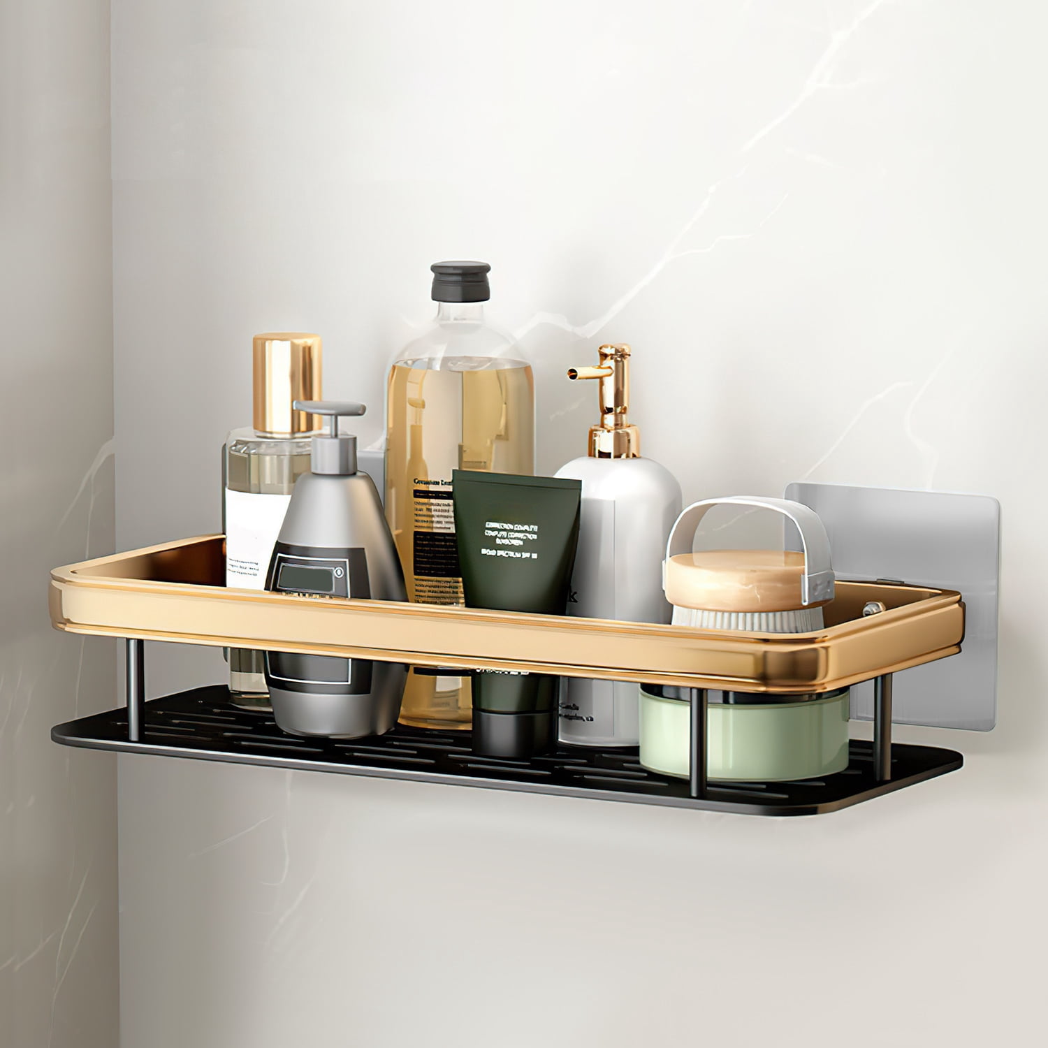 Nicewell 1 Pack Rust-proof Space Aluminum Shower Shelves, No Drilling ...