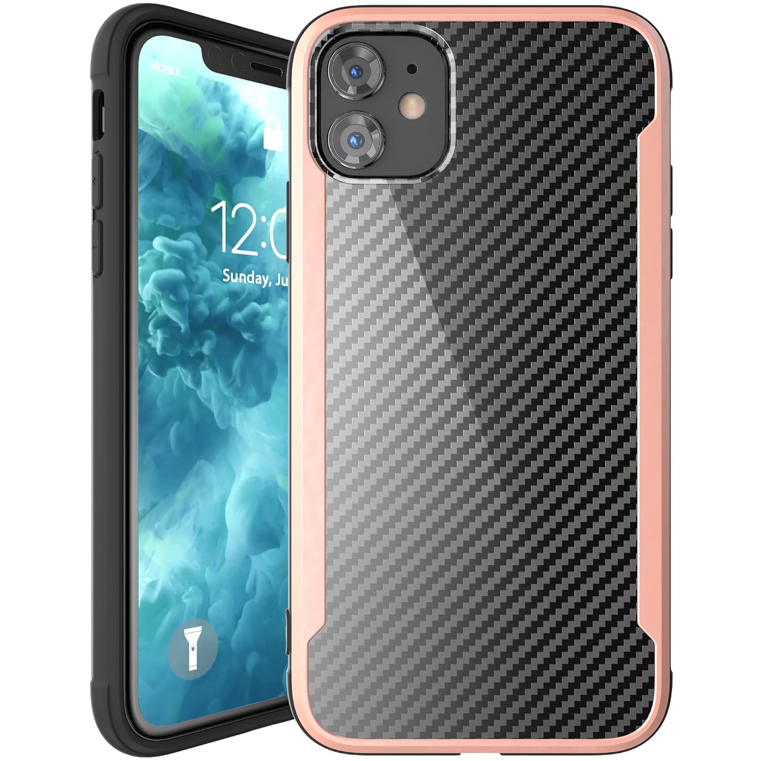 Nicexx Designed for iPhone 11 Case with Carbon Fiber Pattern, 12ft ...
