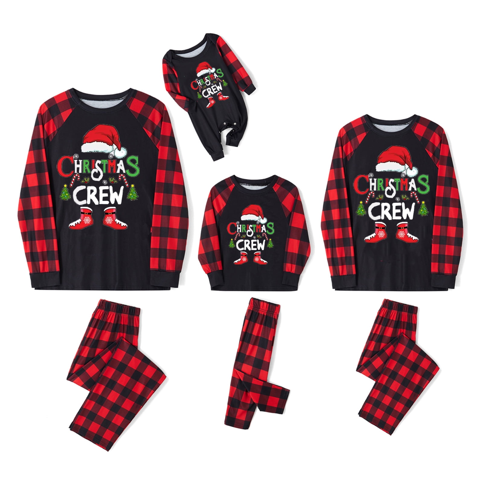 Niceyoeuk Family Matching Christmas Pajamas, Baby Romper/Letter ...