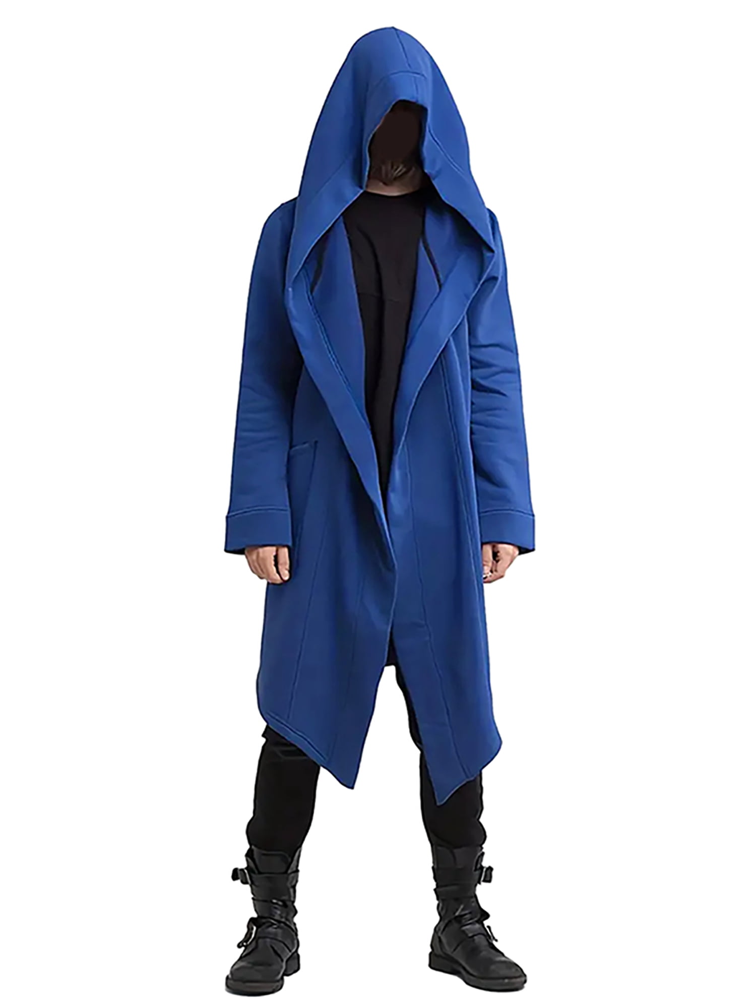 Niceyoeuk Men Winter Casual Hoodie, Solid Color Cardigan Cloak Coat ...