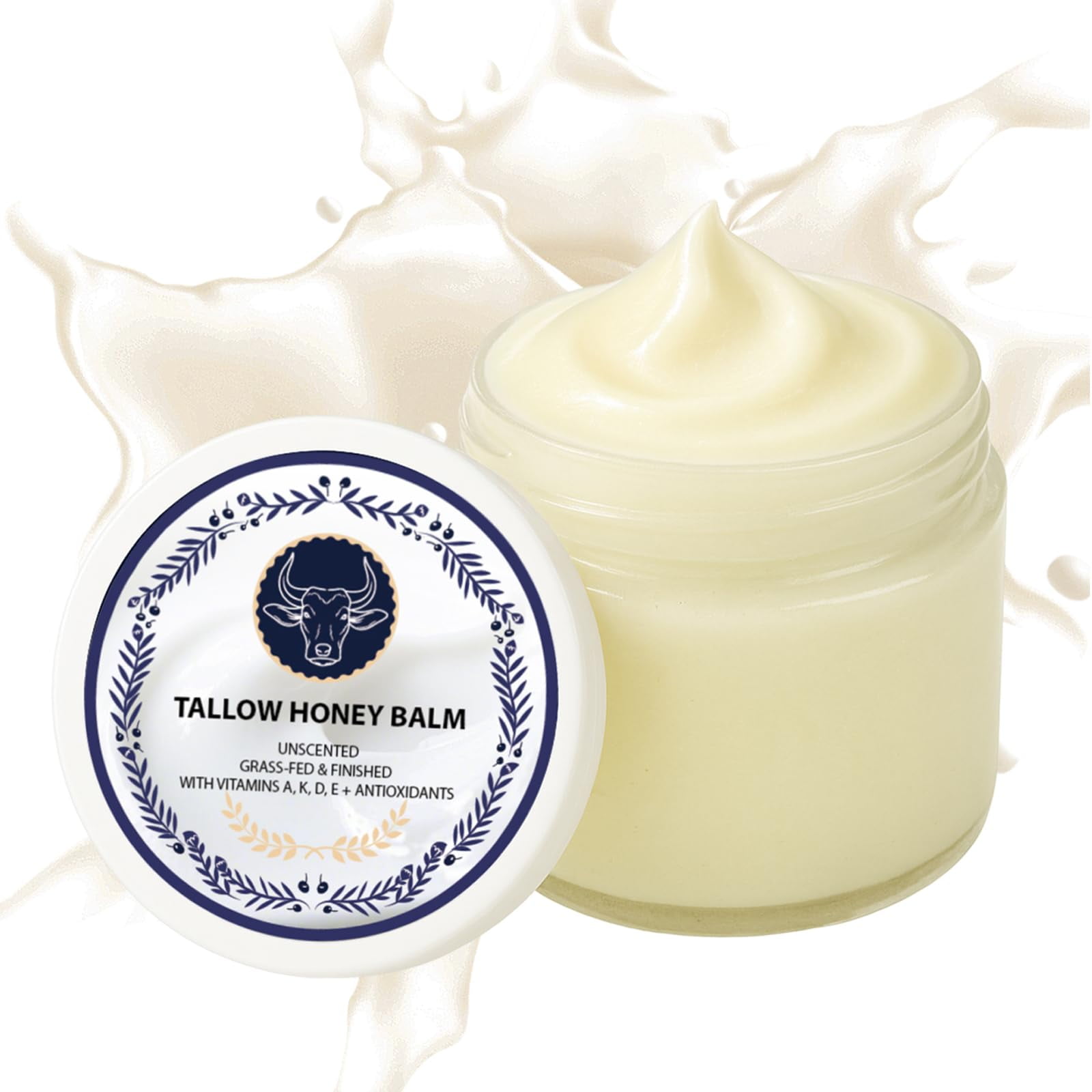 Nichalous Grass Fed Tallow TGF4 & Honey Balm - Organic Whipped Tallow ...