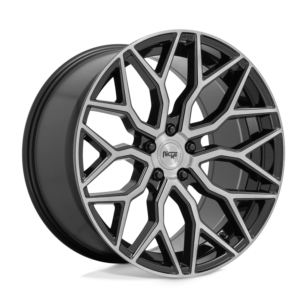 Niche 1Pc M262 Mazzanti 20X9 5X112 27Et 71.5Cb Gloss Black Brushed Face ...
