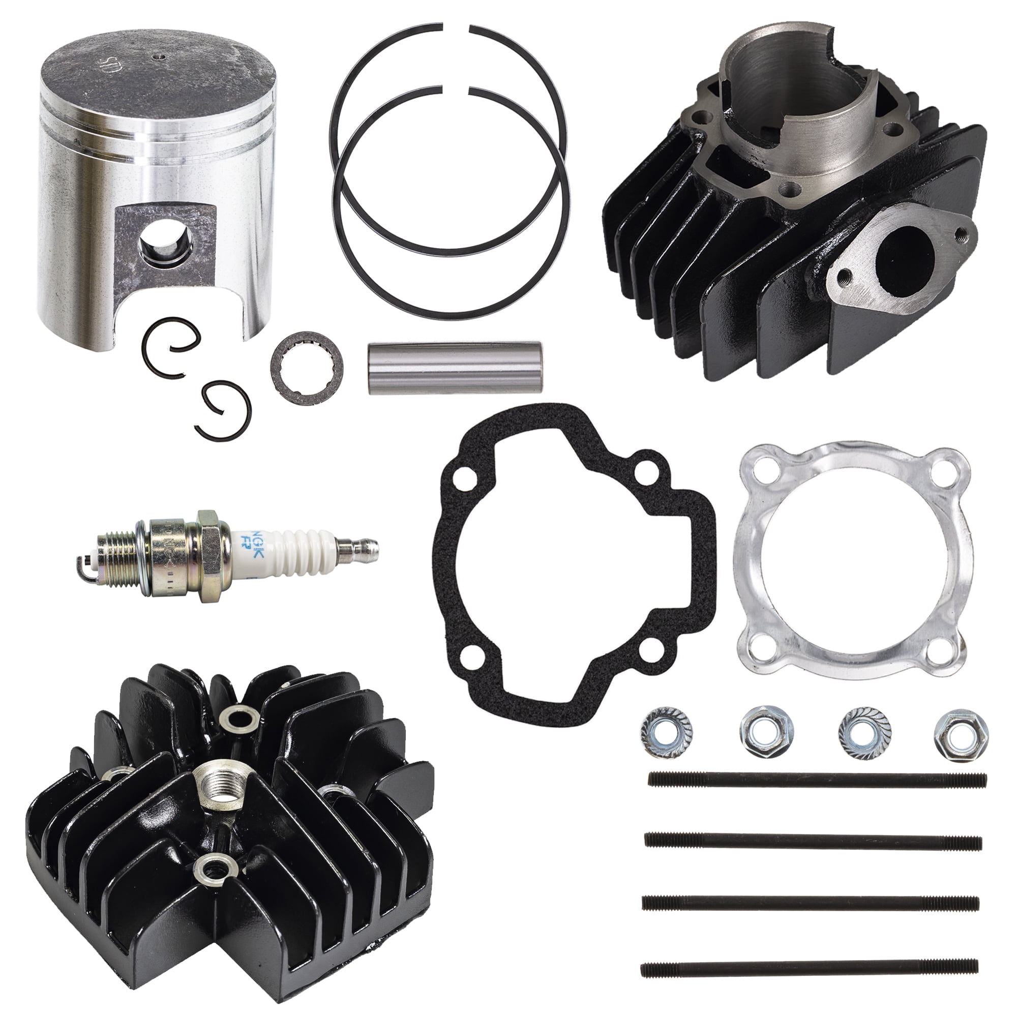 Niche 60cc Big Bore Piston Cylinder Head for Yamaha QT50 Motorcycle ...