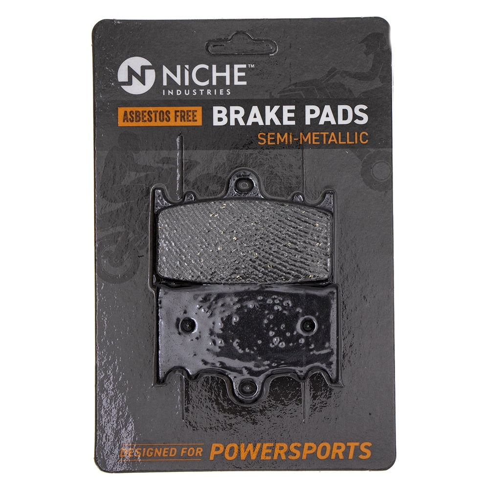 Niche Brake Pad Set for Kawasaki ZZR600 Semi-Metallic Motorcycle 519 ...