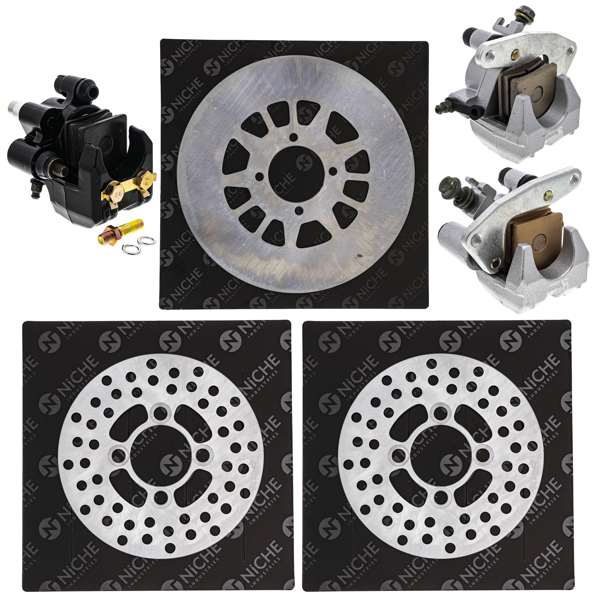 Niche Motorcycle Brake Rotor Caliper Kit for Yamaha Warrior 350 ...