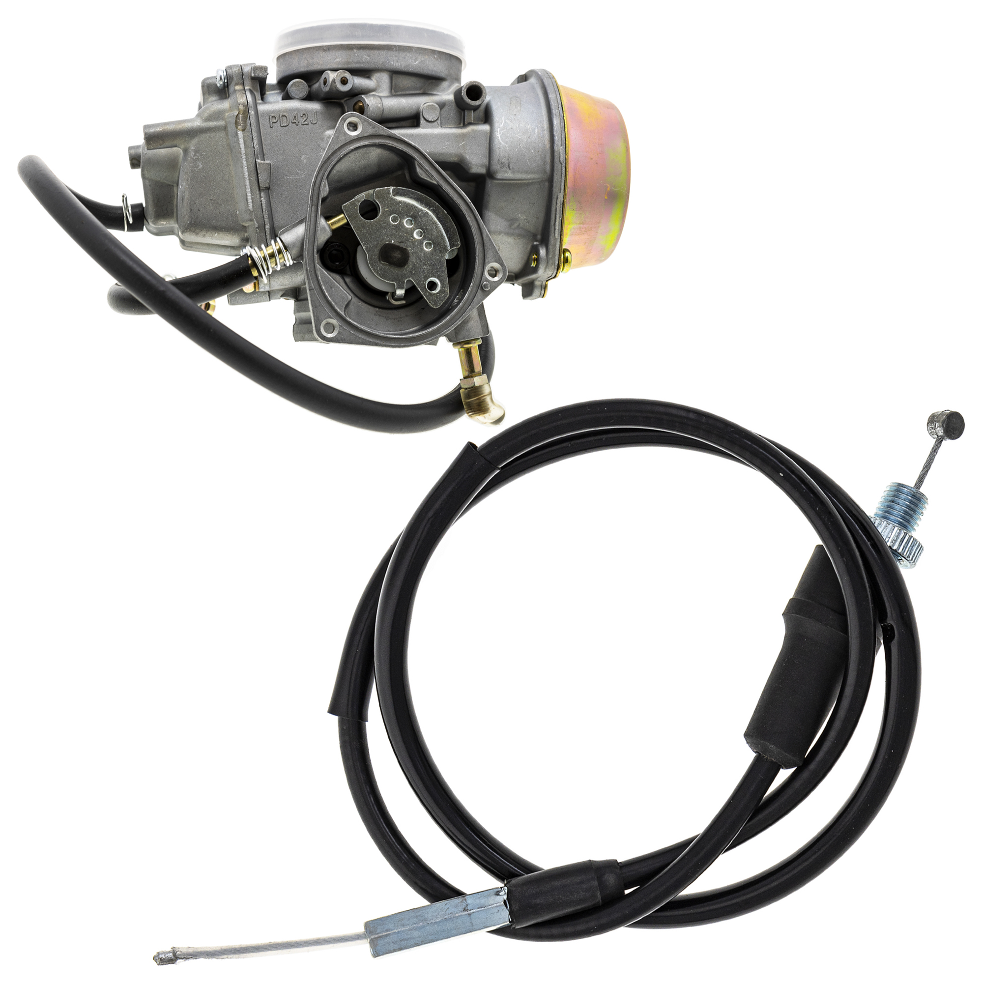 Niche Carburetor Throttle Cable Kit for Yamaha Grizzly 660 5KM-14901-10 ...