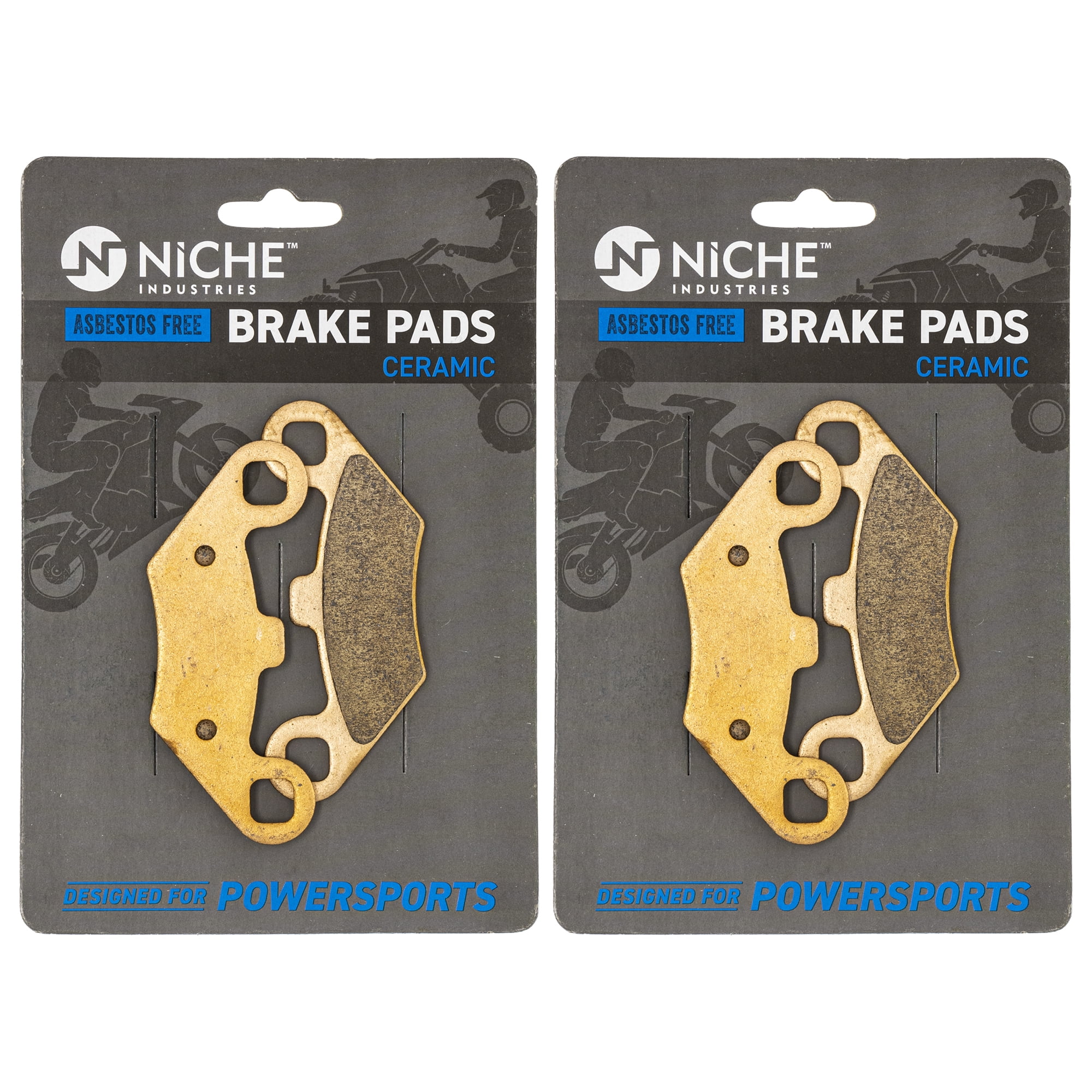 Niche Ceramic Front Rear Brake Pad Set for Polaris Sportsman 450 ATV 2 ...