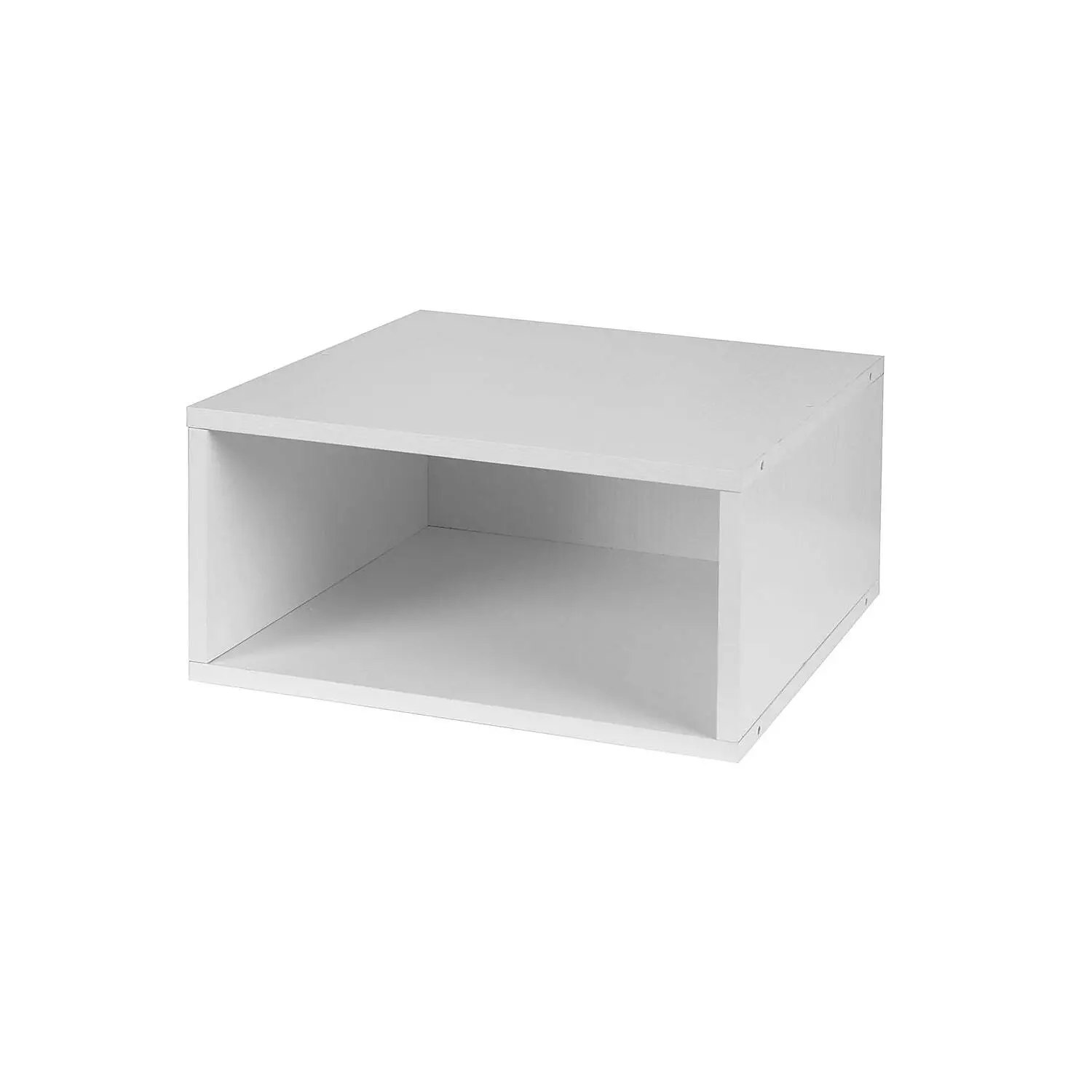 Niche Cubo Half Size Stackable Storage Cube White Wood Grain (PC1206WH ...