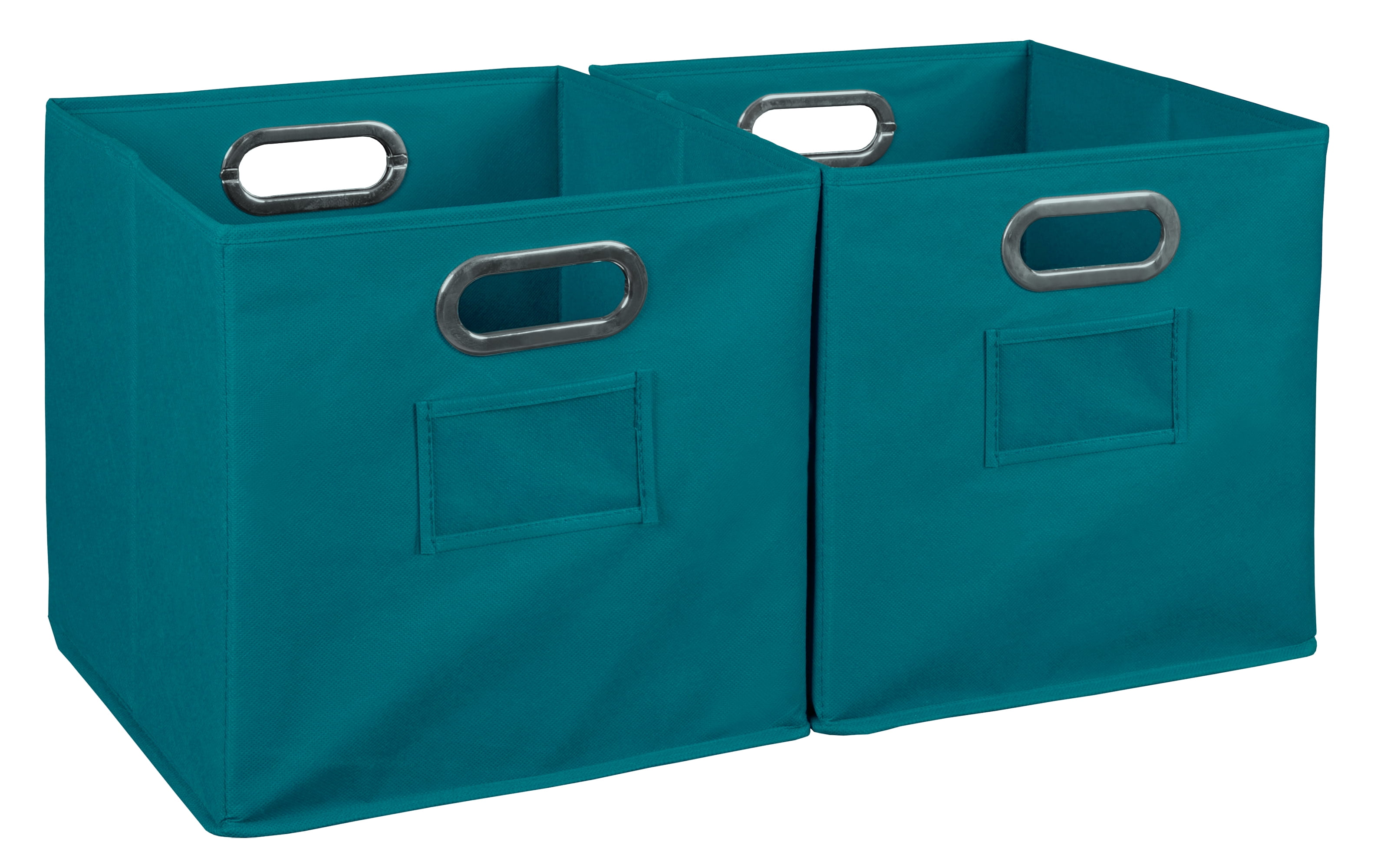 Niche Cubo Set of 2 Foldable Fabric Storage Bins- Teal - Walmart.com