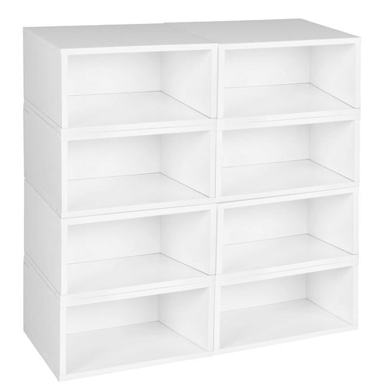 Niche Cubo Storage 8 Half Size Cubes Set Bookcase, White, 48 lbs ...
